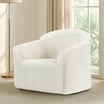 Spruce & Spring Upholstered Swivel Accent Chair with Back Cushion ...