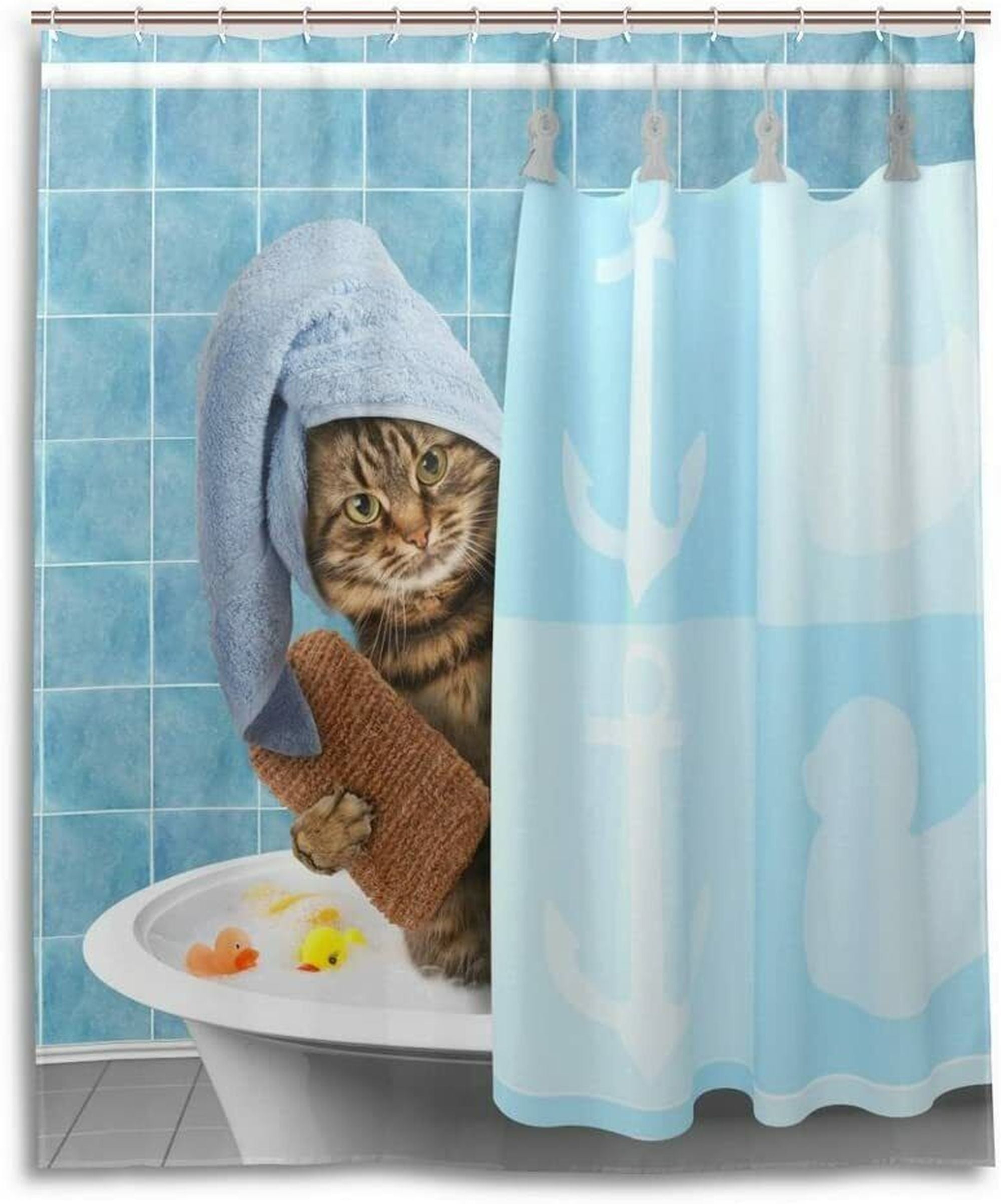 Spruce Up Your Bathroom With Our Hilarious Cat Shower Curtain A Must