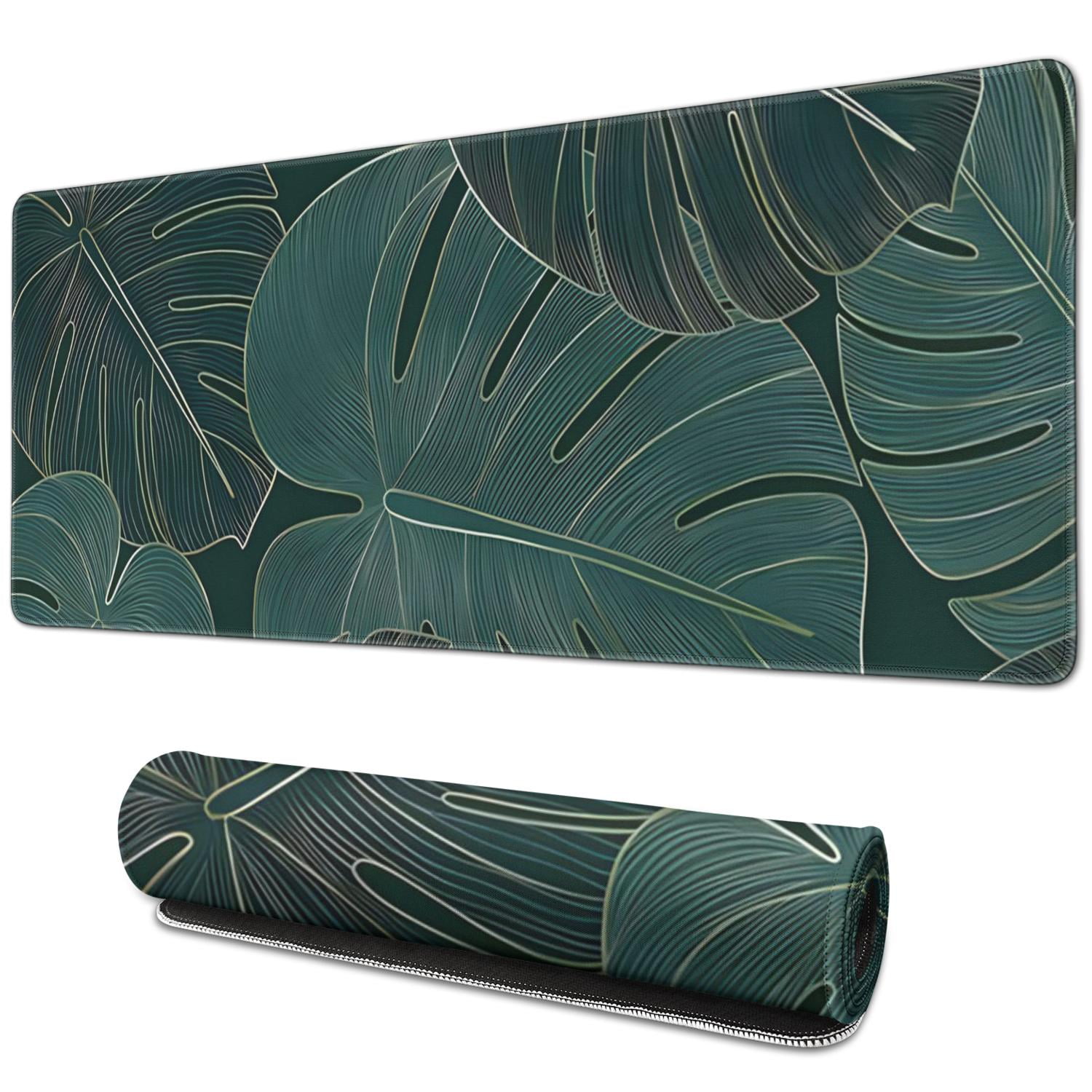 Spruce Up Your Workspace with Green Leaves Extended Large Mouse Pad ...