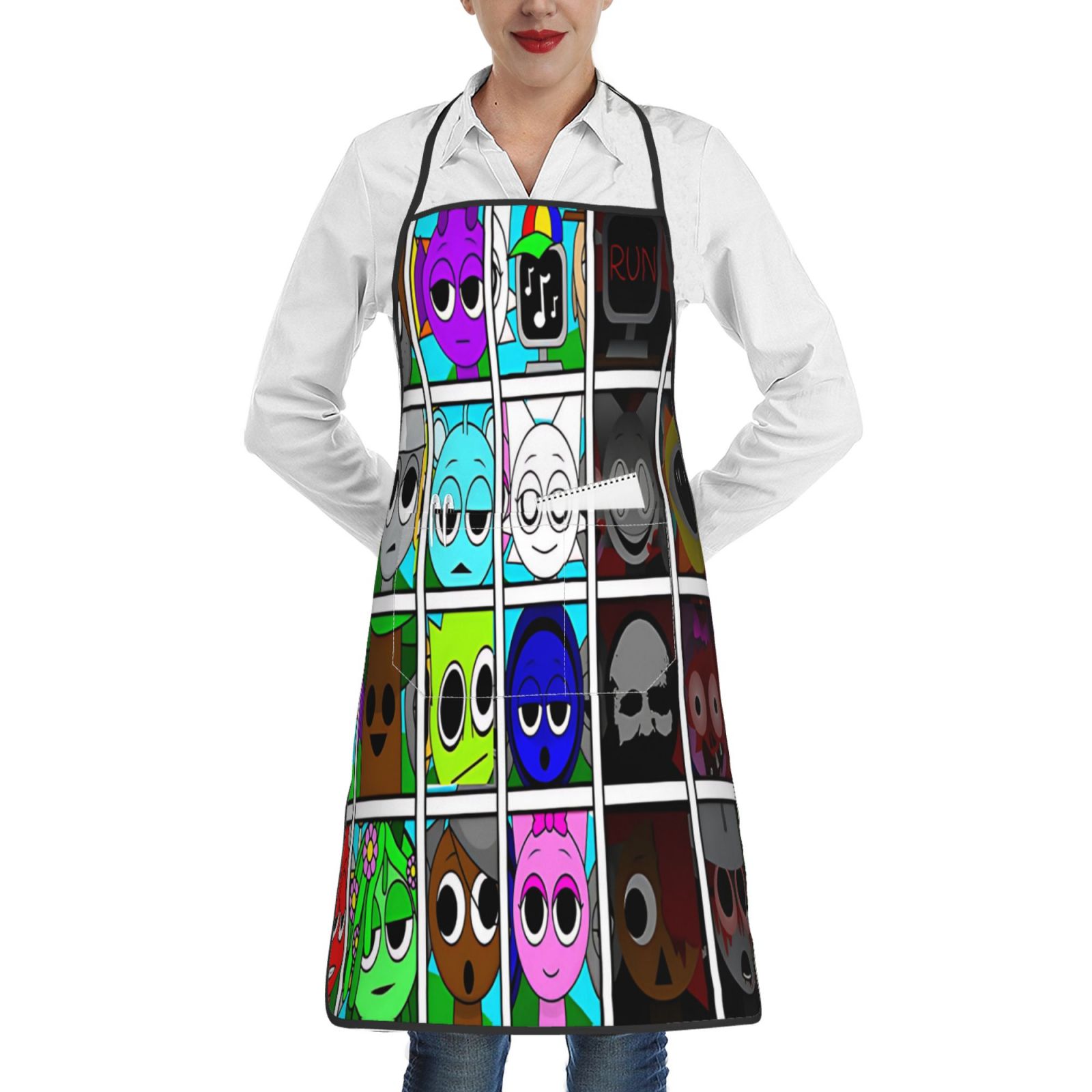 Sprun-Ki Apron With 2 Pockets For Cooking Baking Painting For Men Women ...