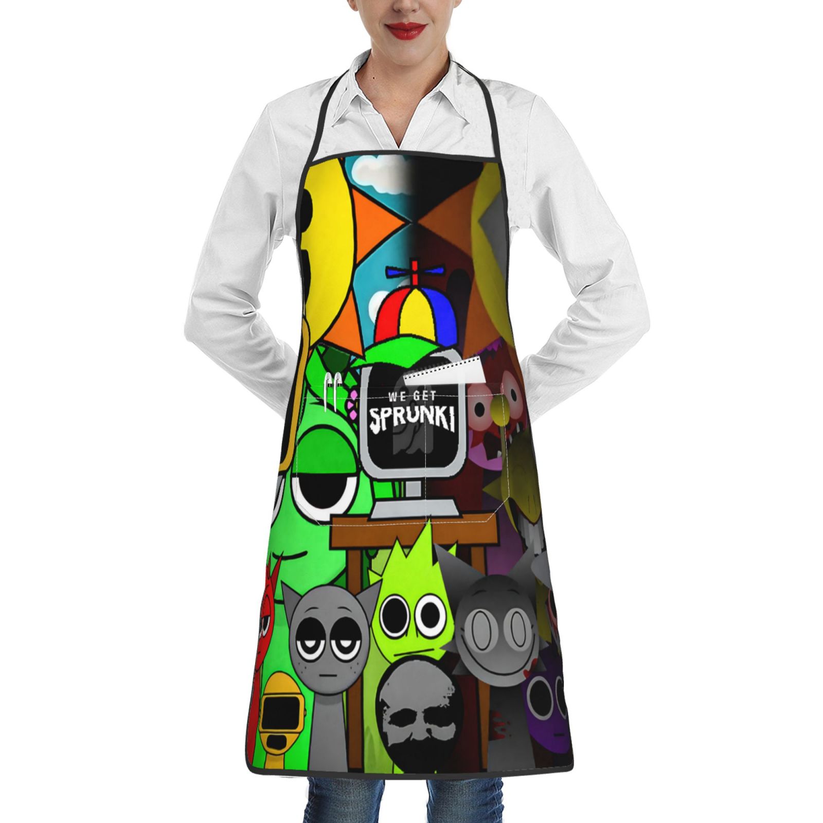 Sprun-Ki Apron With 2 Pockets For Cooking Baking Painting For Men Women ...