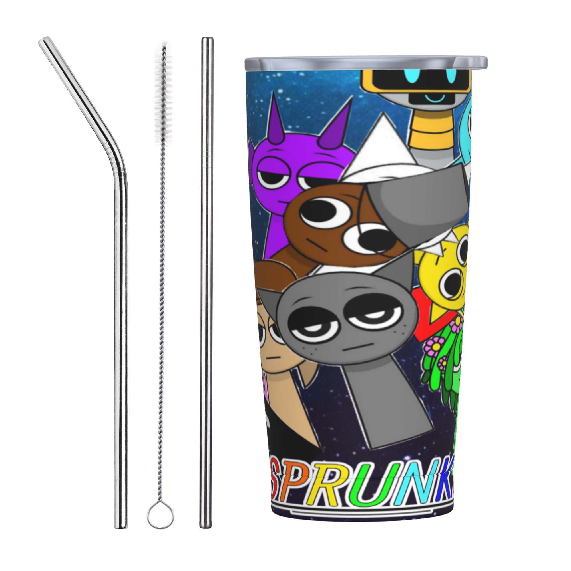 Sprun-Ki Tumbler With Lid And Straw Stainless Steel Insulated Tumbler ...