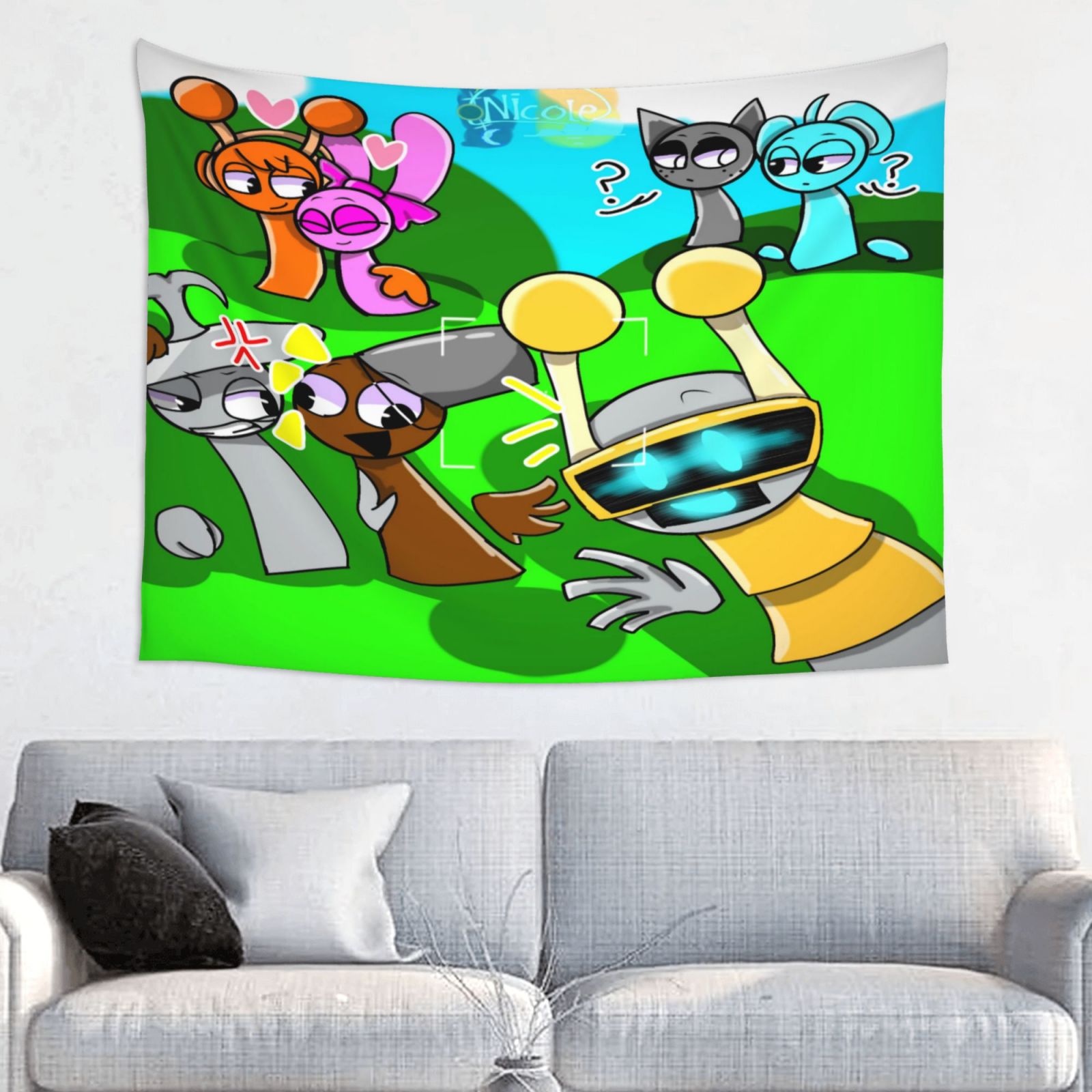 Sprun-Ki Wall Tapestry Poster For Bedroom Aesthetics Funny Room Decor ...