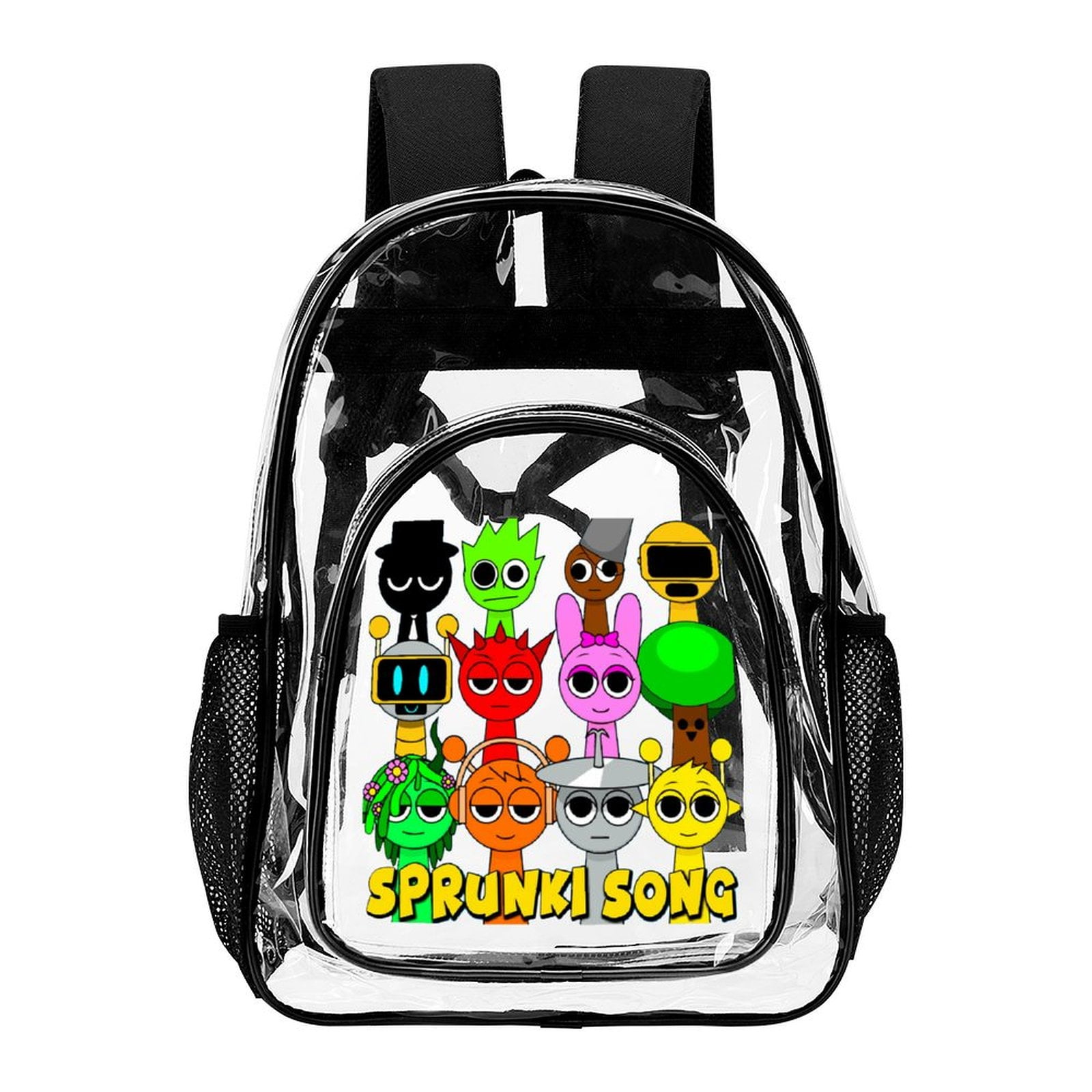 Sprun-ki Clear Backpack with Front Pocket Large PVC Transparent ...