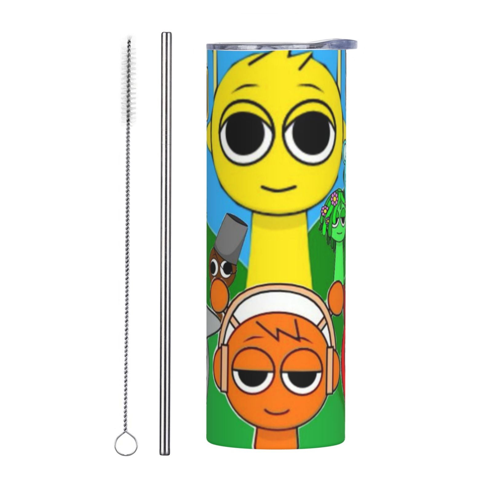 Sprunki 20oz Straw Cup Stainless Steel Mug Water Bottle Insulated ...