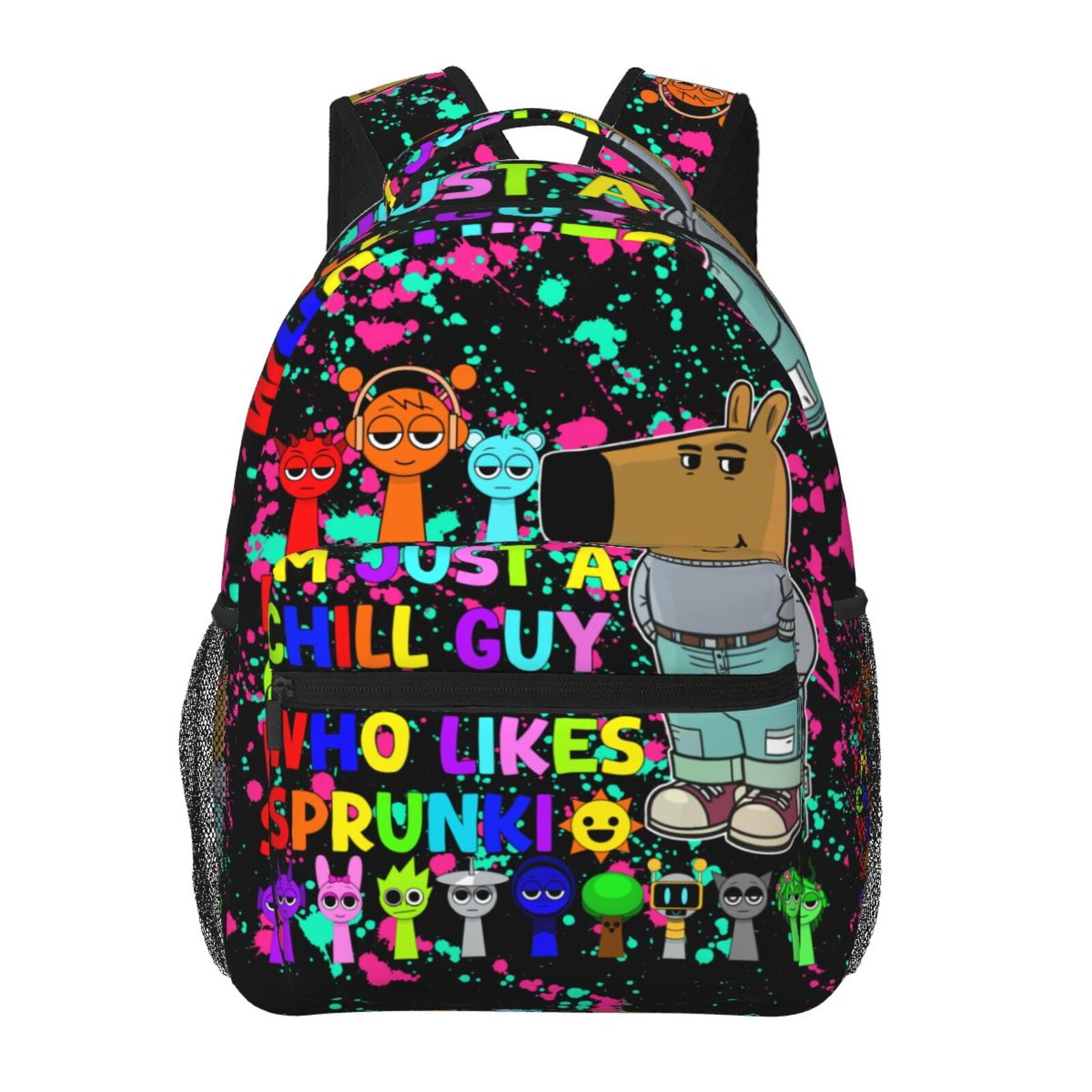 Sprunki 3D Printed Cartoon Backpack Lightweight Laptop Backpack Casual ...