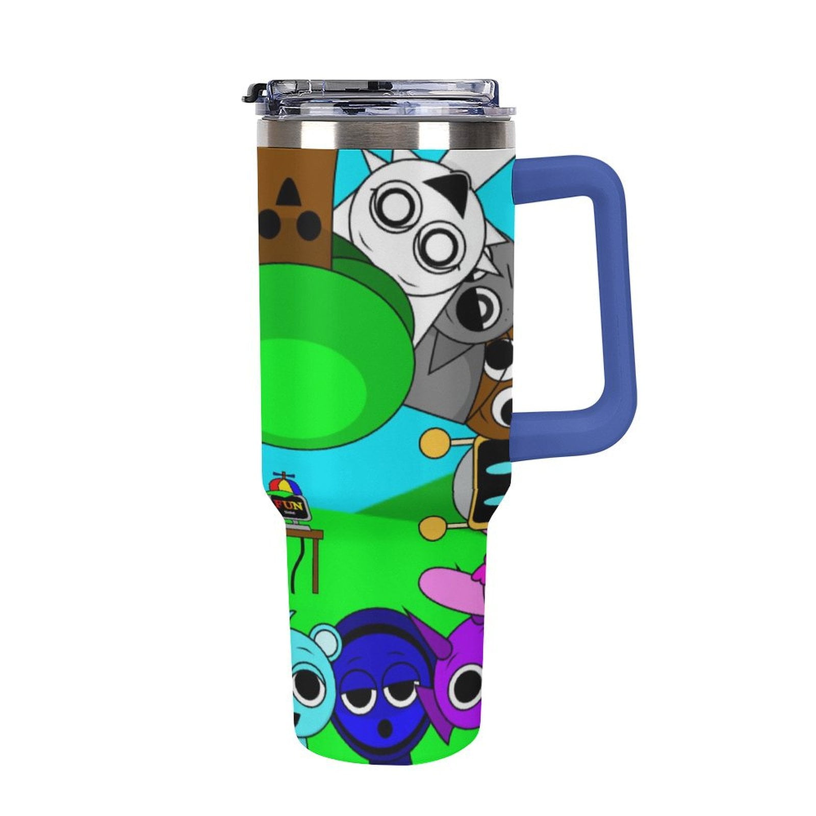 Sprunki 40 Oz Tumbler With Handle And Straw, Stainless Steel Vacuum ...