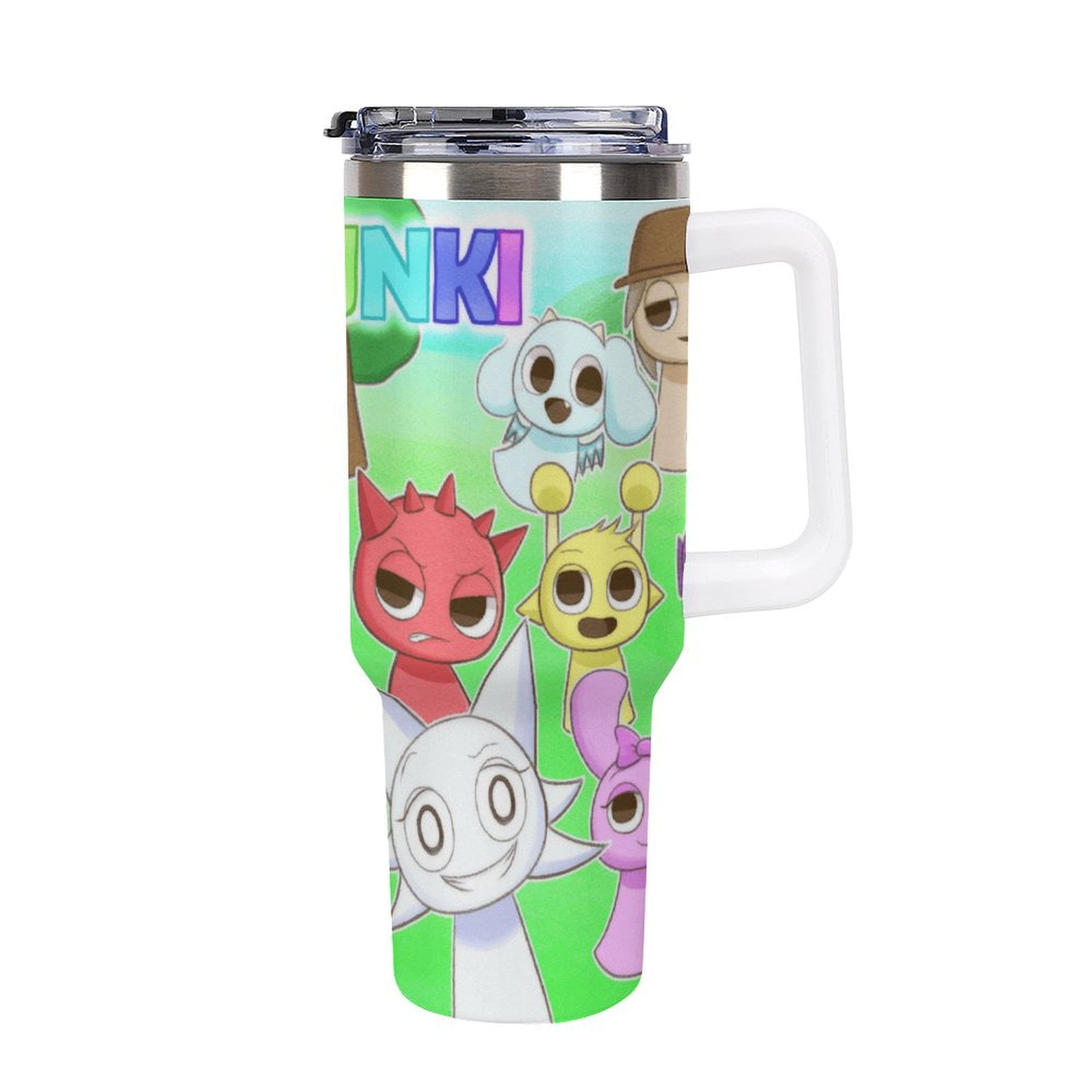 Sprunki 40 Oz Tumbler With Handle And Straw, Stainless Steel Vacuum ...