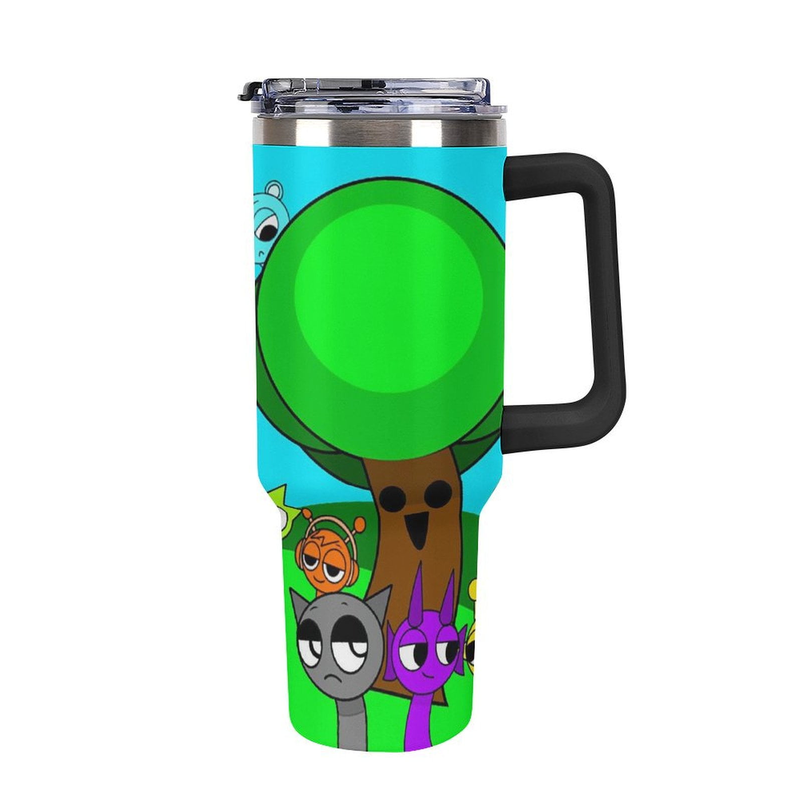 Sprunki 40 Oz Tumbler With Handle And Straw, Stainless Steel Vacuum ...