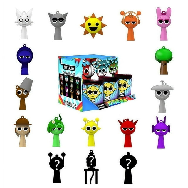Sprunki 8Pcs Collectibles – Oren, Reddy, Fun Bot & More For Display ...