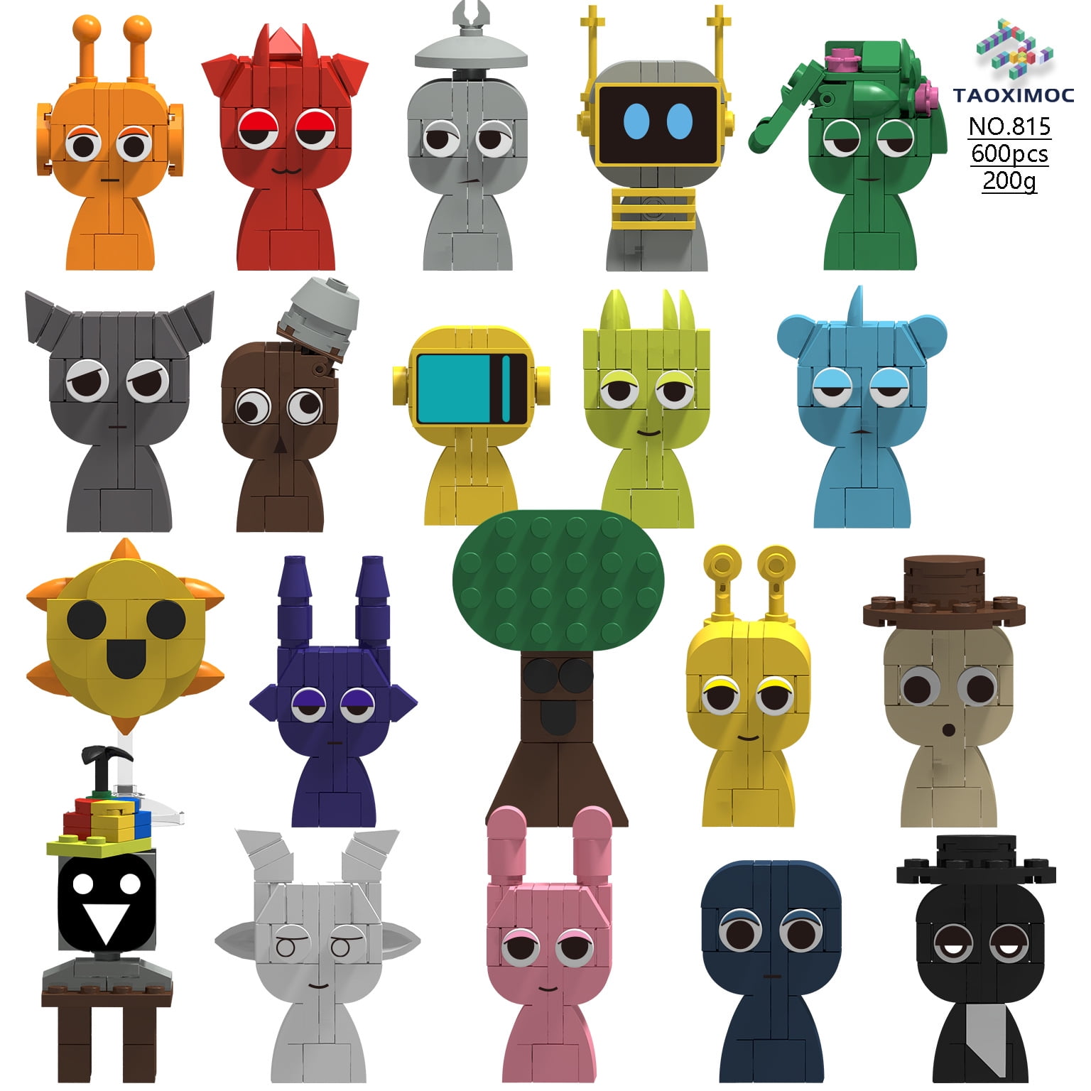 Sprunki AI Musical Building Blocks Set, Horror Game Themed Creative ...