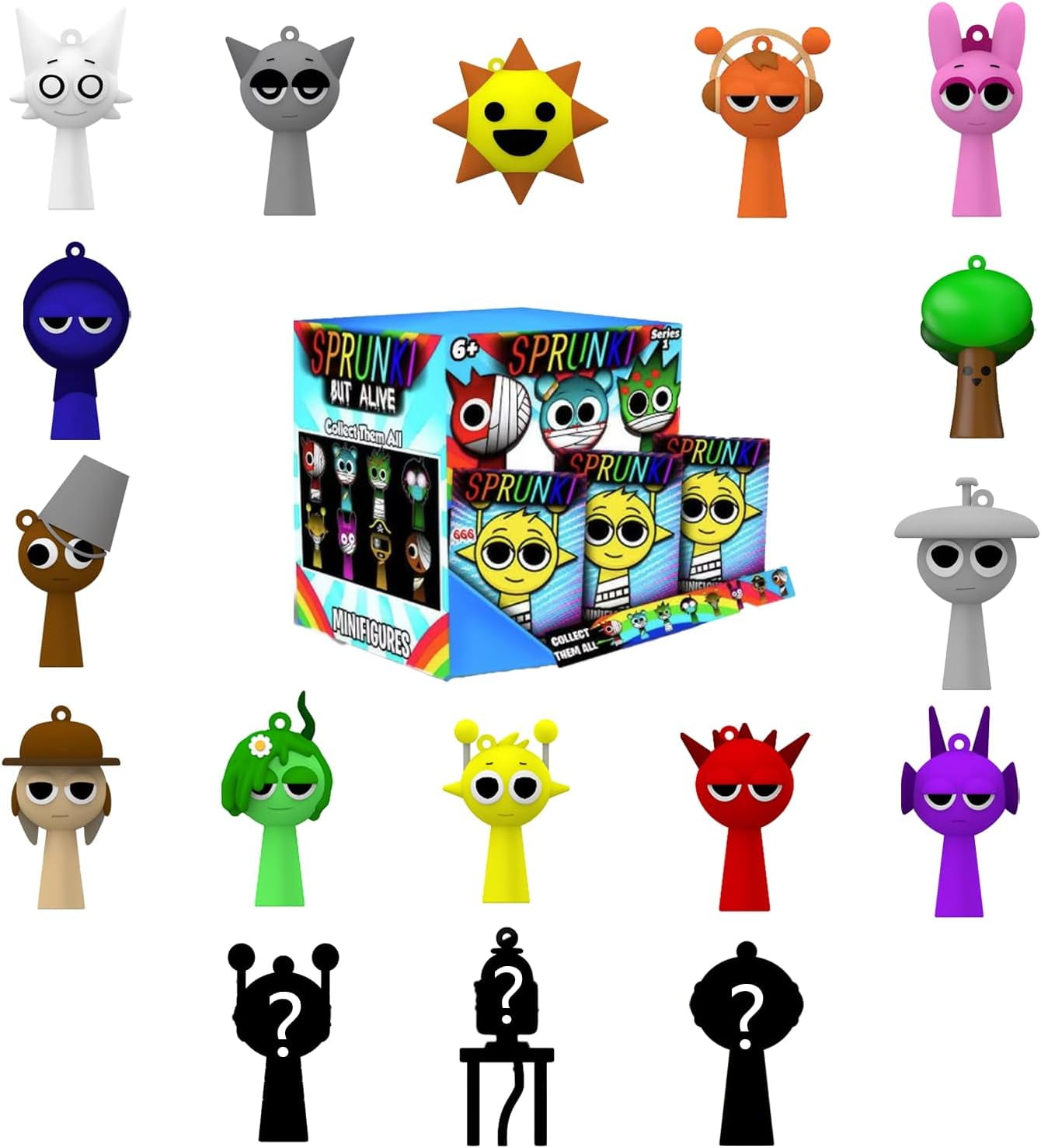 Sprunki Action Figures Mystery Box, Sprunki Mystery Box (10 Pack ...
