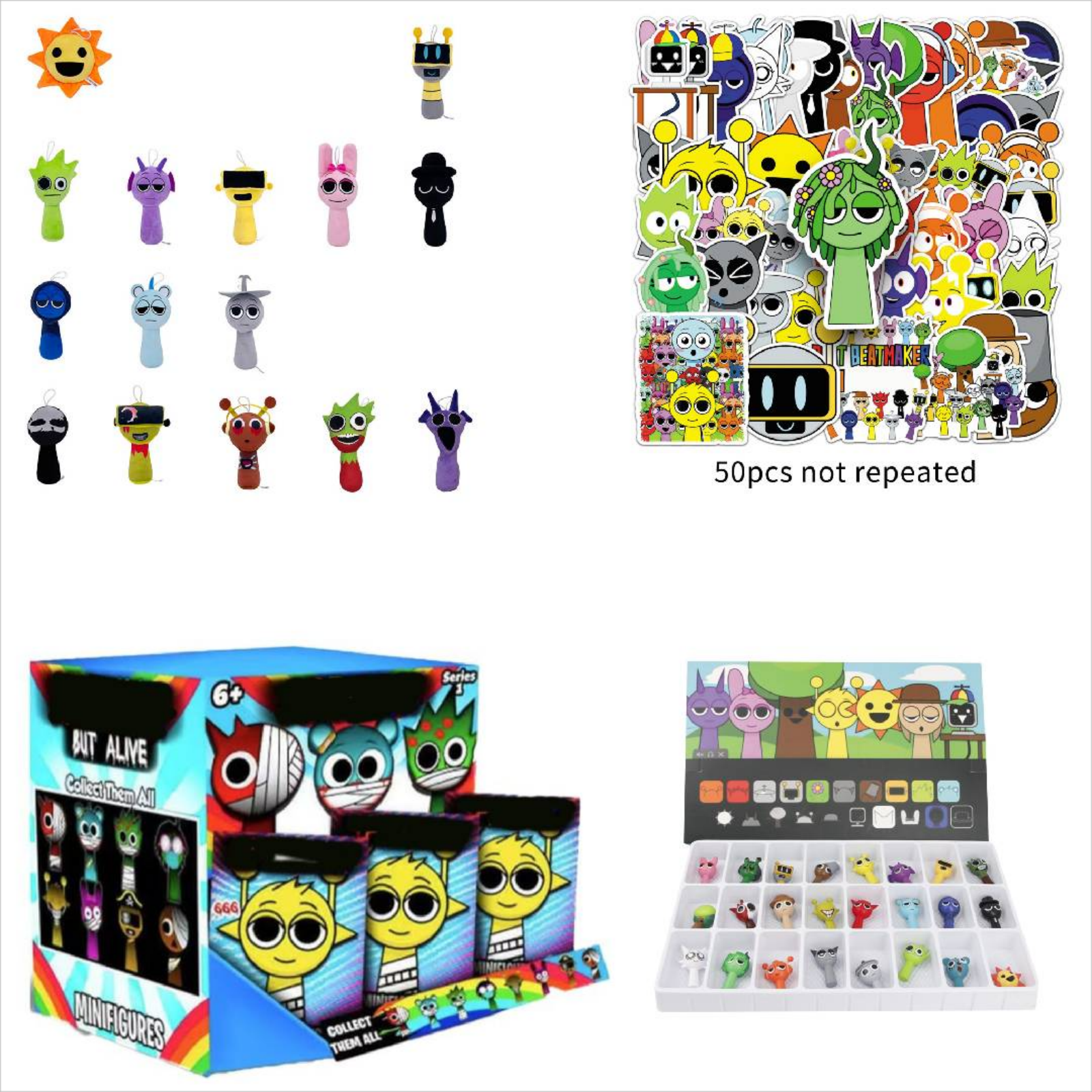 Sprunki Action Figurines Box, Sprunki Birthday Decorations Christmas ...