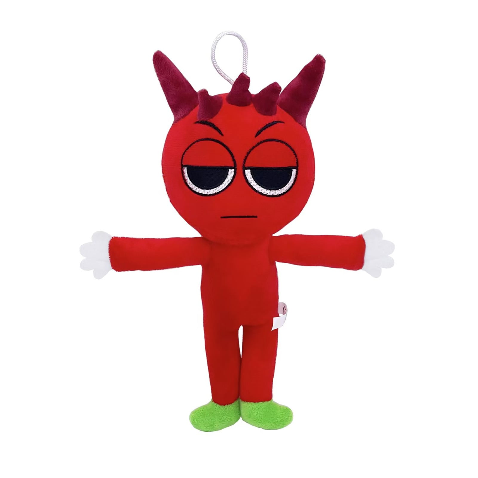 Sprunki,Adorable Red Devil Plush Toy with Green Feet Perfect Cuddle ...