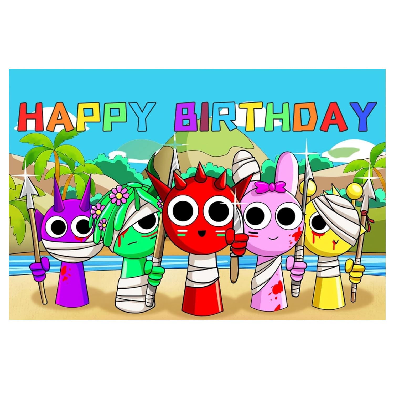 Sprunki Backdrop 2025 1PC Backdrop - Walmart.com