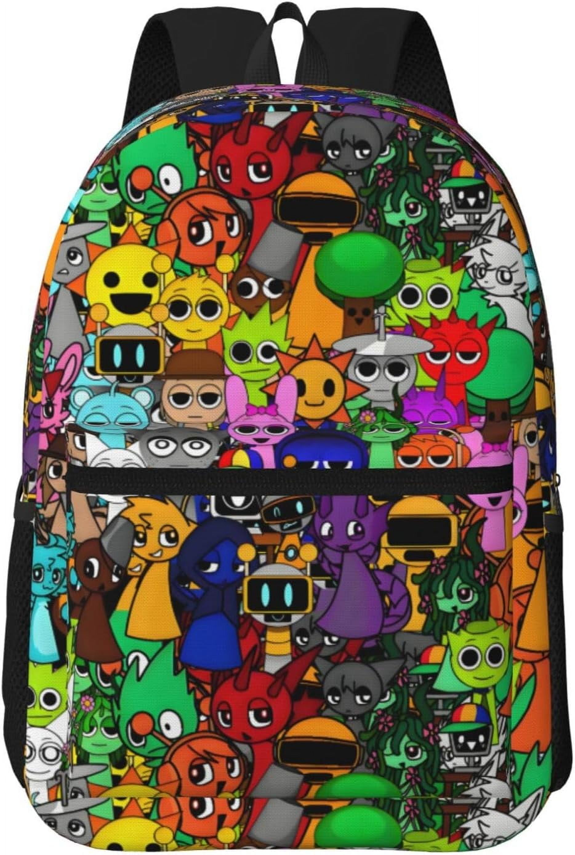 Sprunki Backpack 17 Inch, Large Capacity Lightweight Carry-On Backpack ...