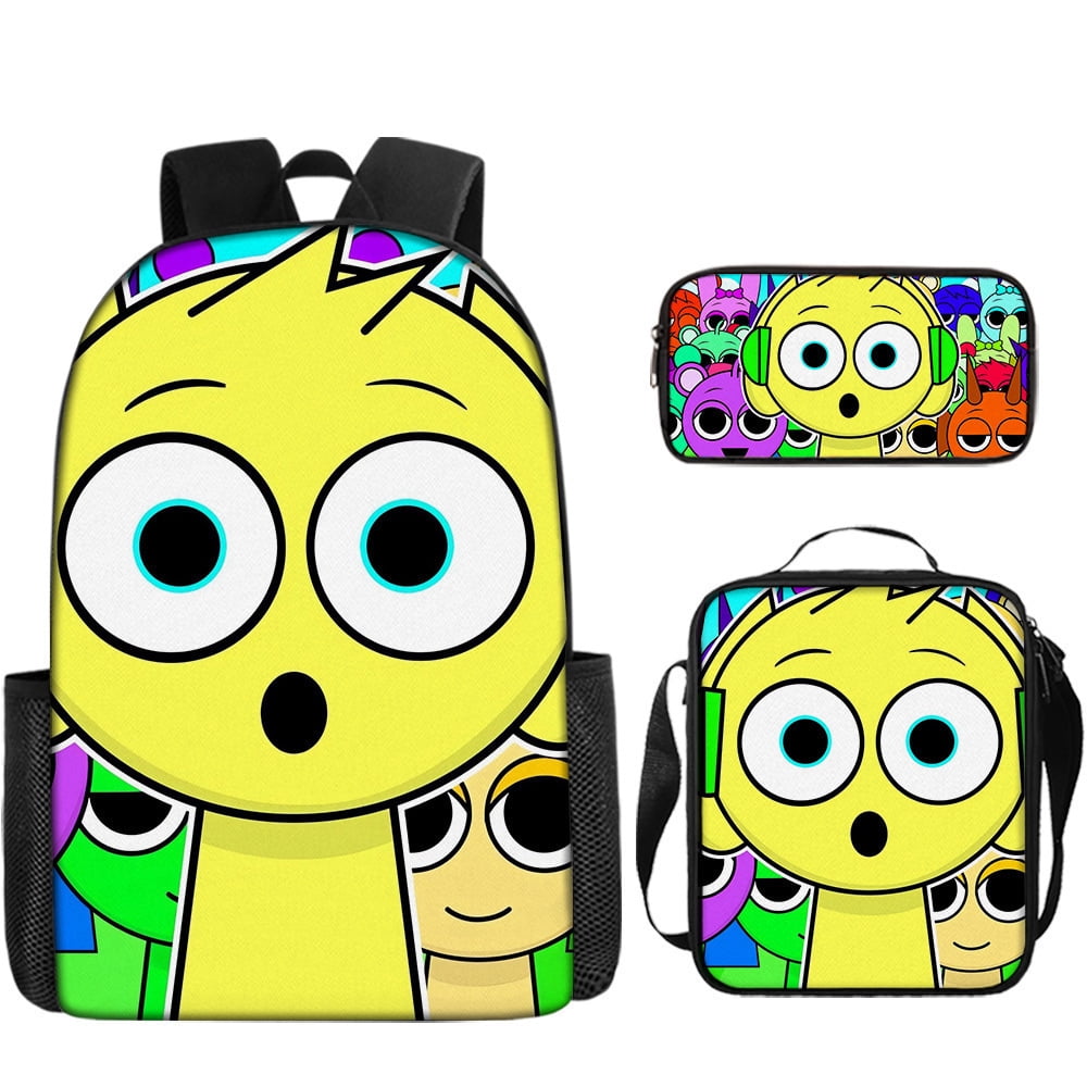 Sprunki Backpack 3 In 1 Backpack Lightweight Sprunki School Bags for ...