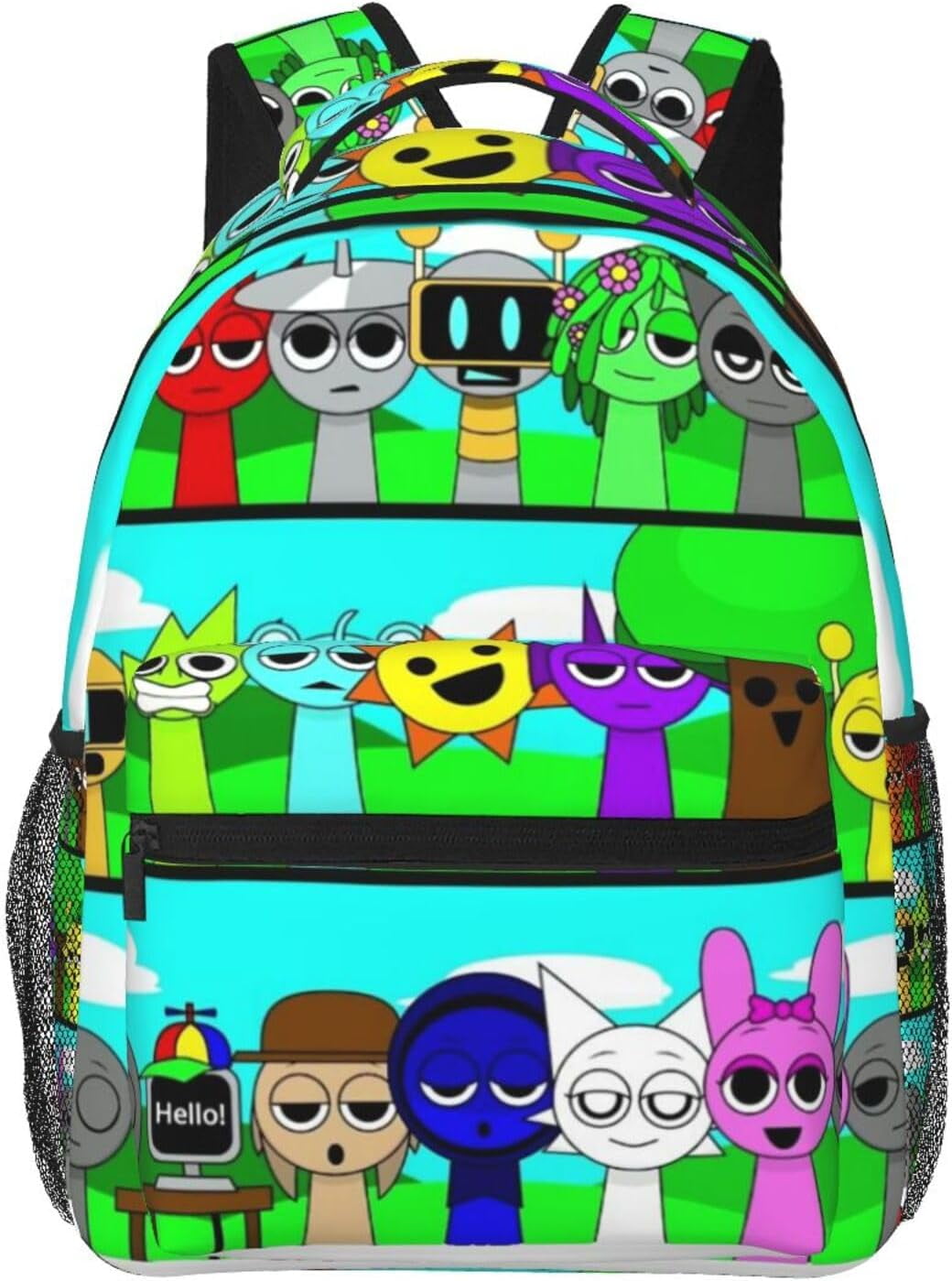 Sprunki Backpack 3D Printed Laptop Backpack Casual Outdoor Daypack ...