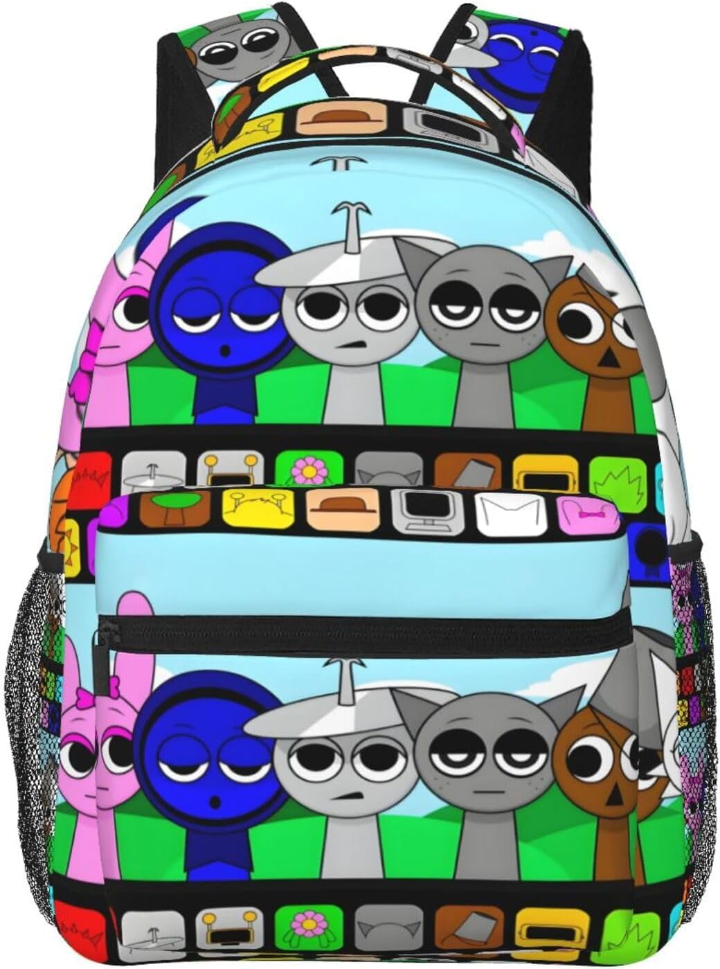 Sprunki Backpack 3D Printed Laptop Backpack Casual Outdoor Daypack ...