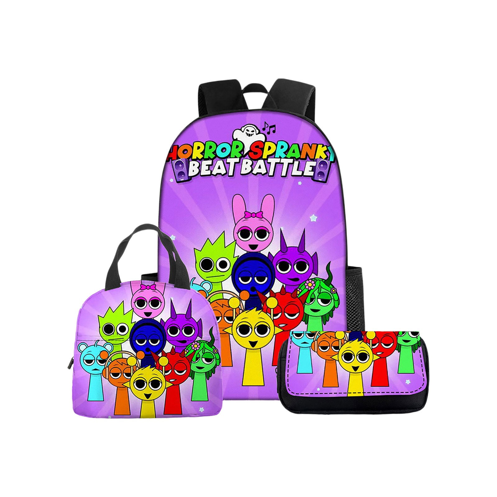 Sprunki Backpack Back to School 3PCS Set, Game Theme School Backpack ...