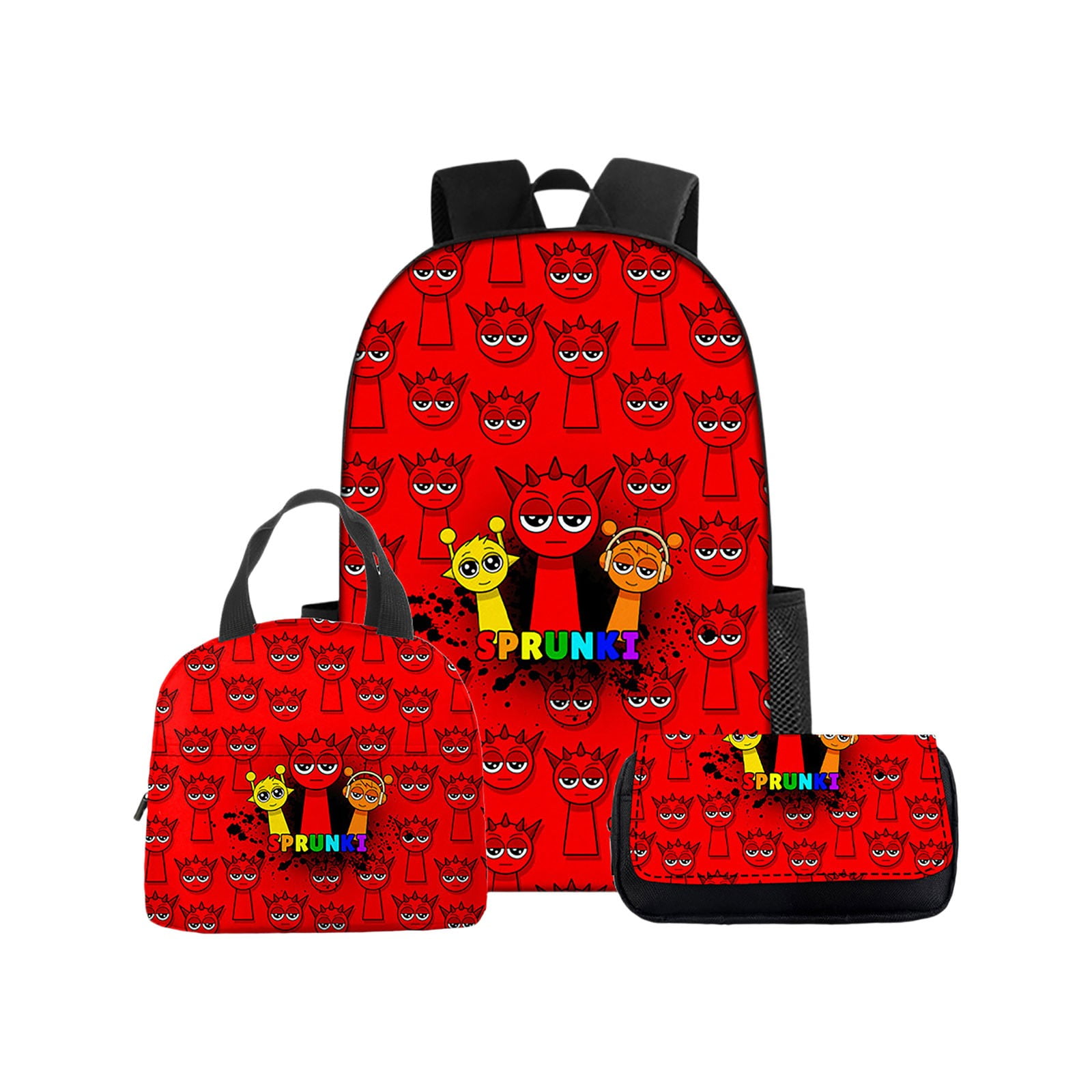 Sprunki Backpack Back to School 3PCS Set, Game Theme School Backpack ...
