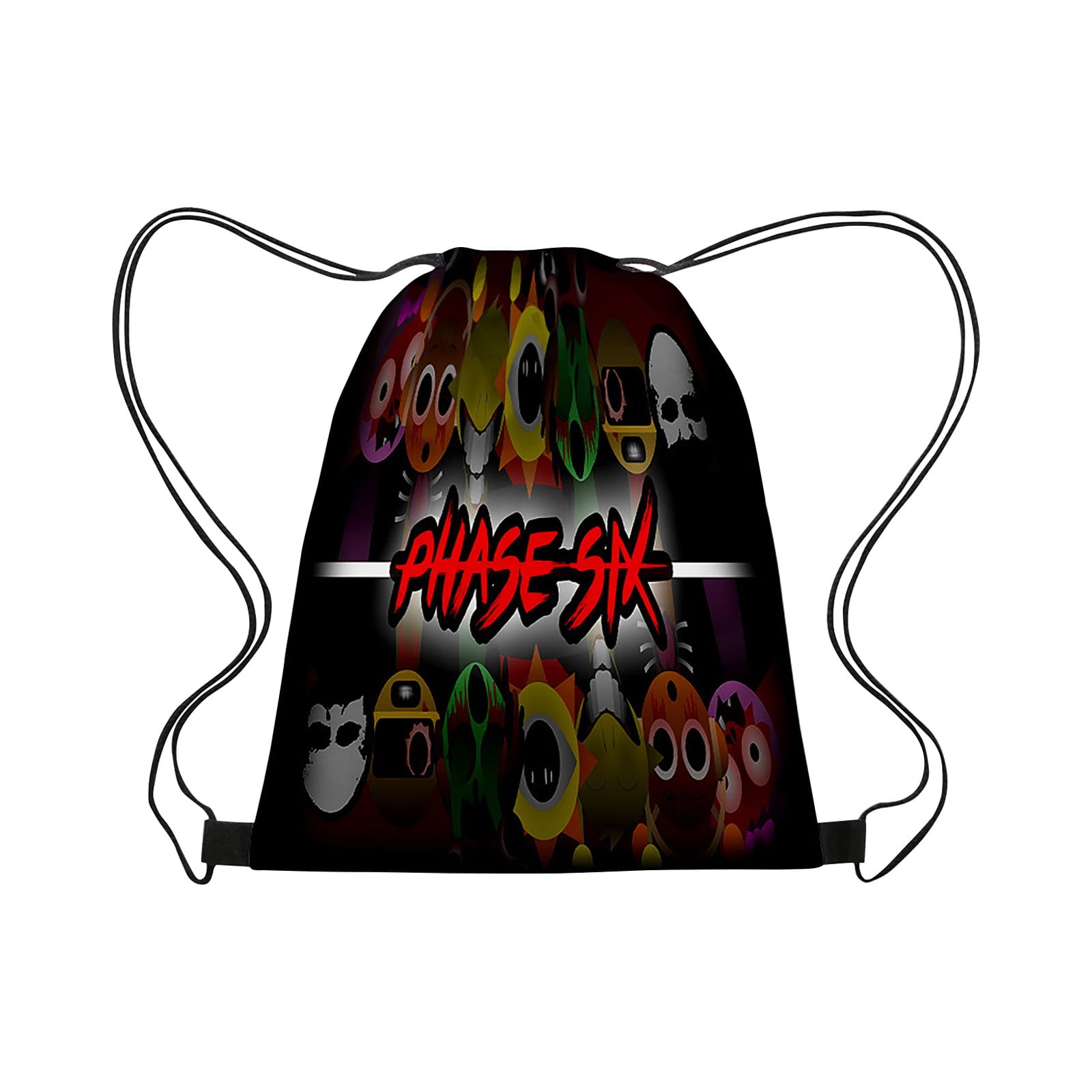 Sprunki Backpack Back to School Drawstring Bag, Cartoon Style Travel ...