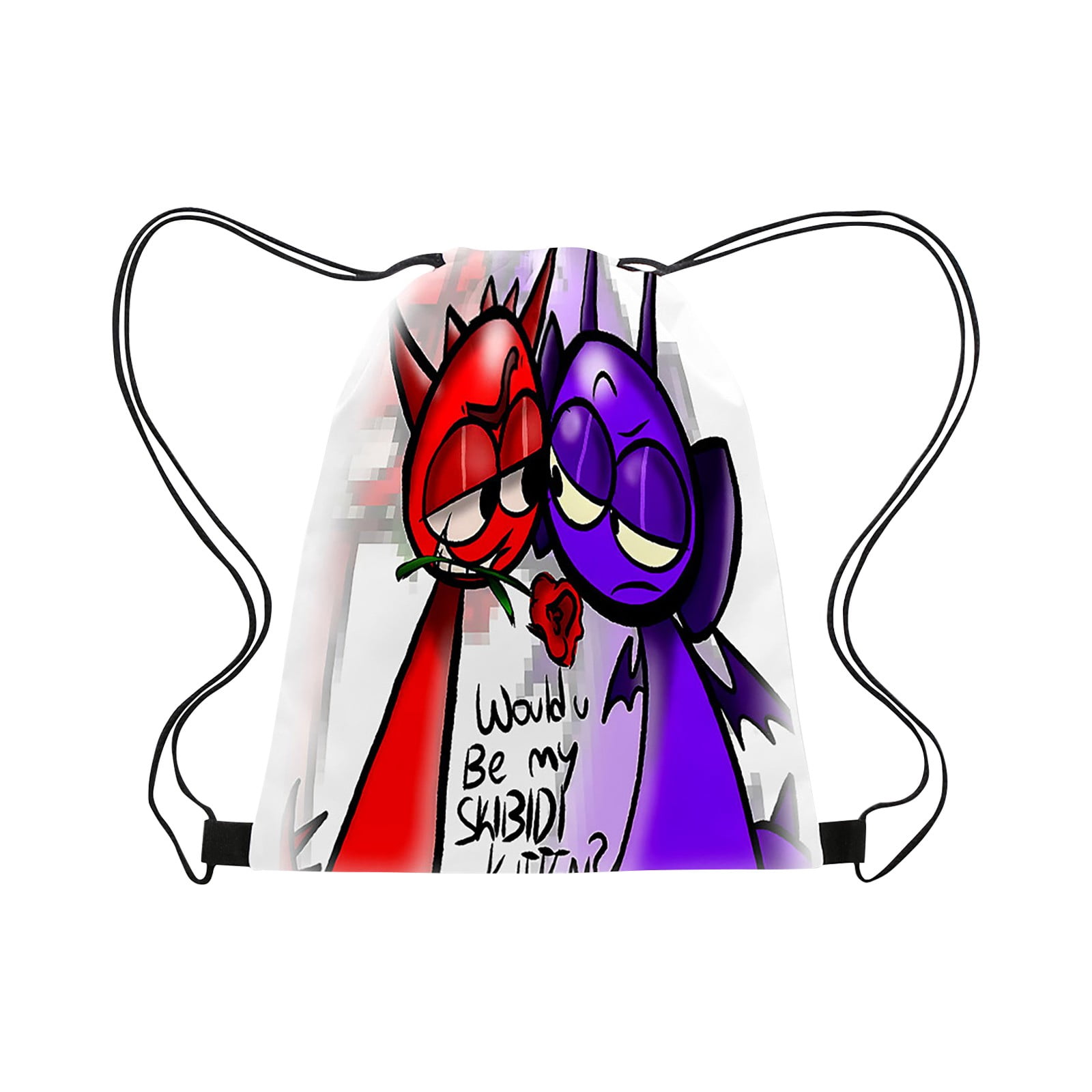 Sprunki Backpack Back to School Drawstring Bag, Cartoon Style Travel ...