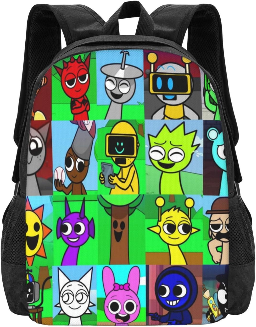 Sprunki Backpack Fashion Casual Travel Bag Classic Print Backpack ...