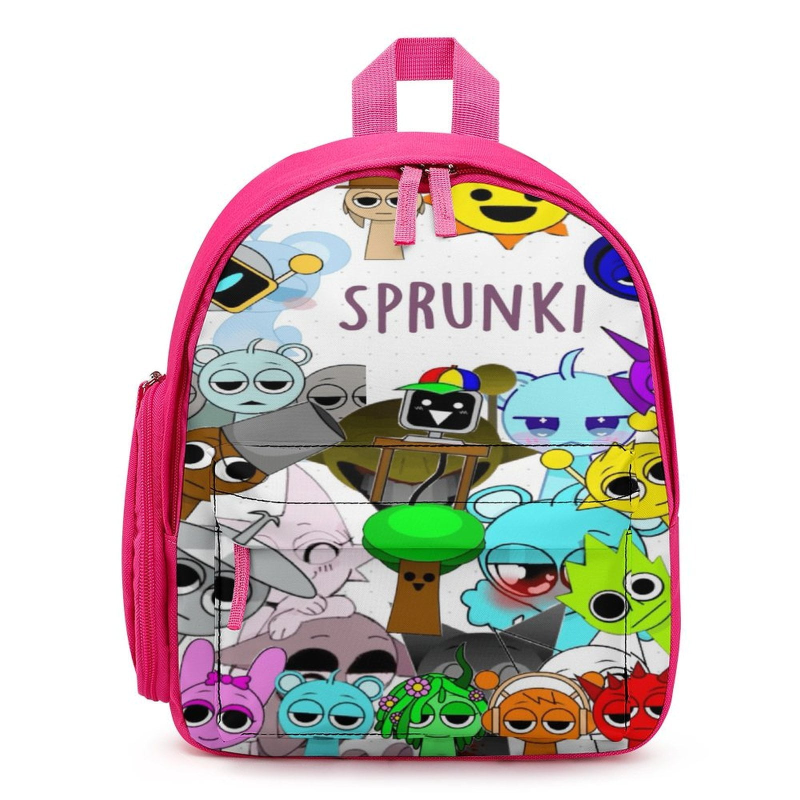 Sprunki Backpack Simple And Classic Large Capacity Backpack Unisex Pink ...