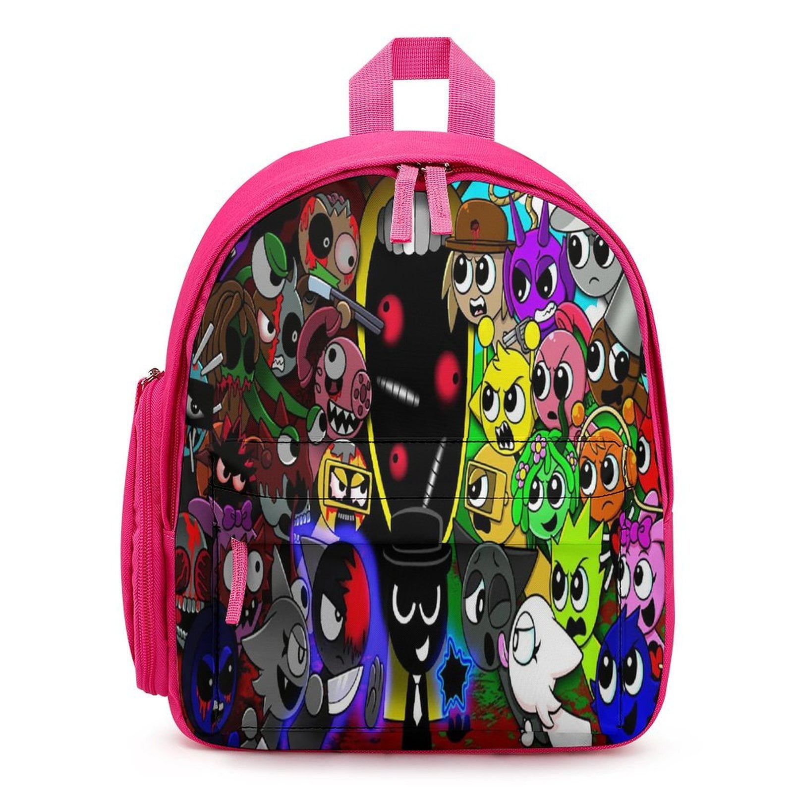 Sprunki Backpack Simple And Classic Large Capacity Backpack Unisex Pink ...