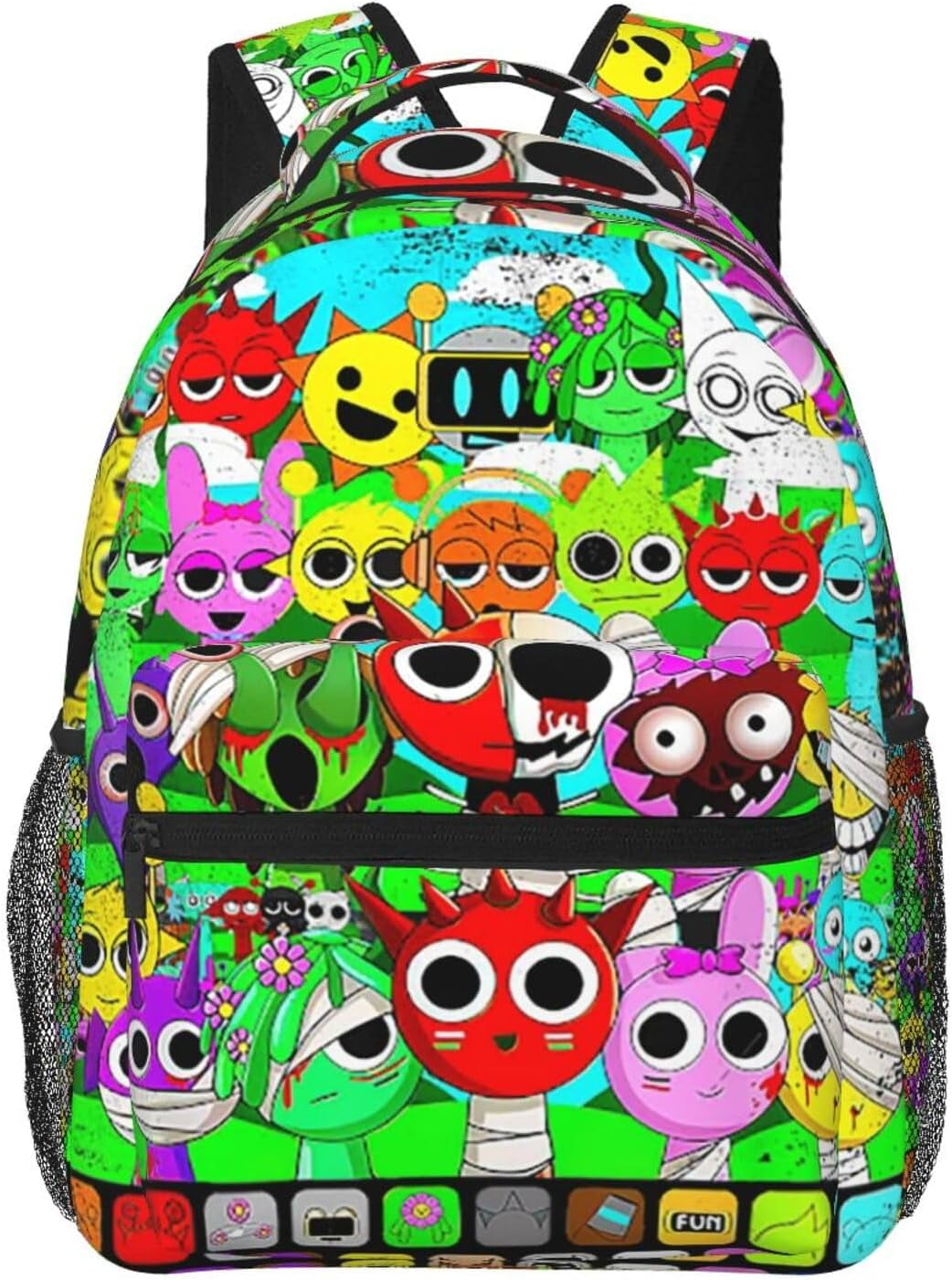 Sprunki Backpack Sprunki Kawaii 3d Printed Backpack Fan Merchandise ...