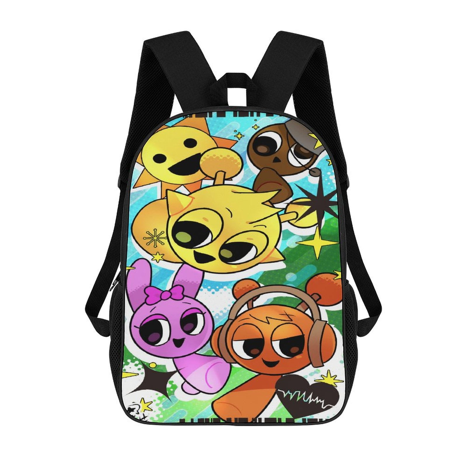 Sprunki Backpacks 17 Inch Bookbag Casual Daypack Backpacks for Travel ...