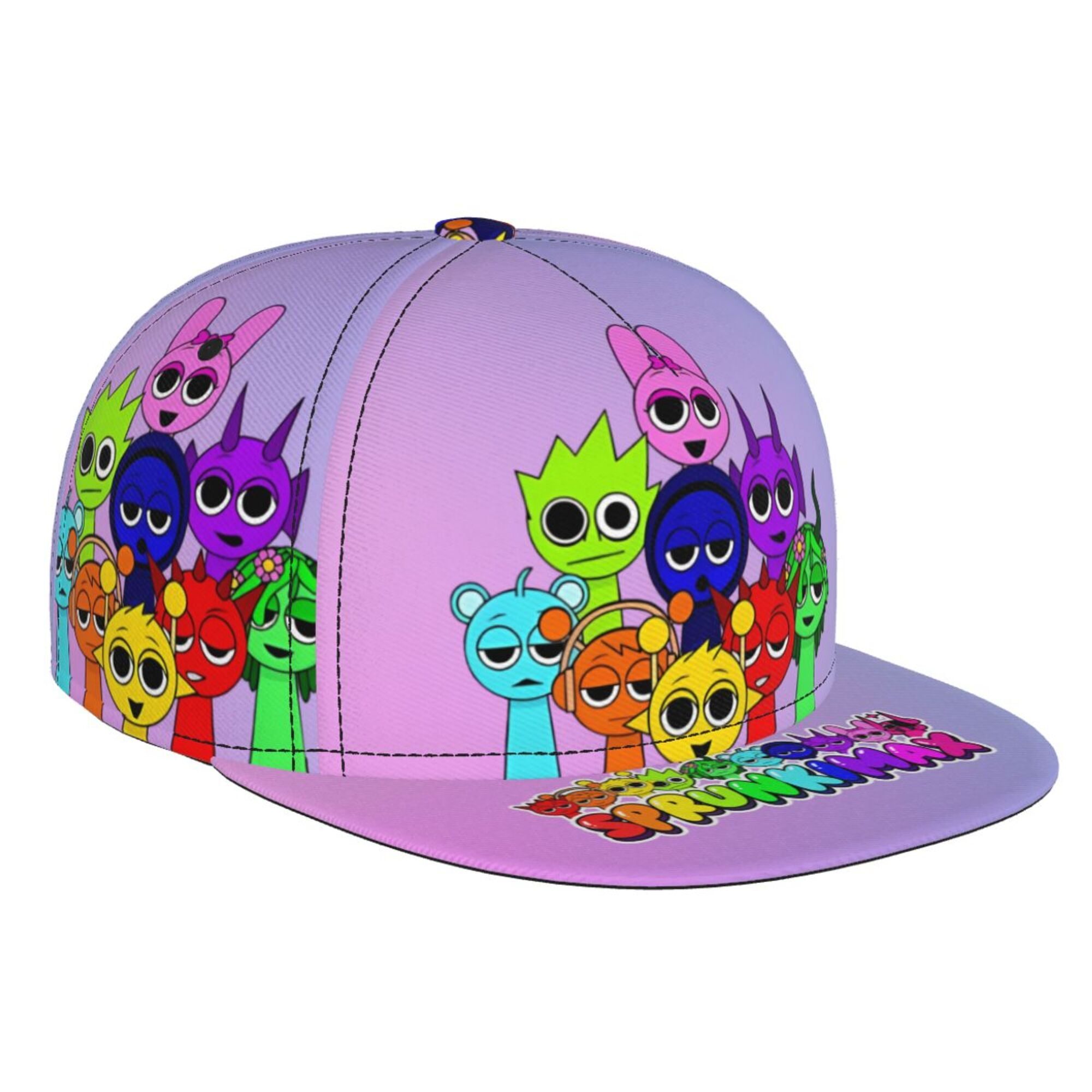 Sprunki Baseball Cap for Men Women Teen Classic Snapback Hip Hop Flat ...