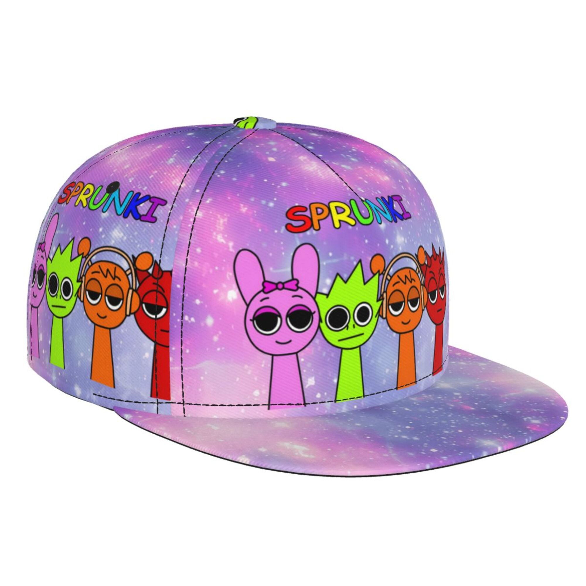 Sprunki Baseball Cap for Men Women Teen Classic Snapback Hip Hop Flat ...