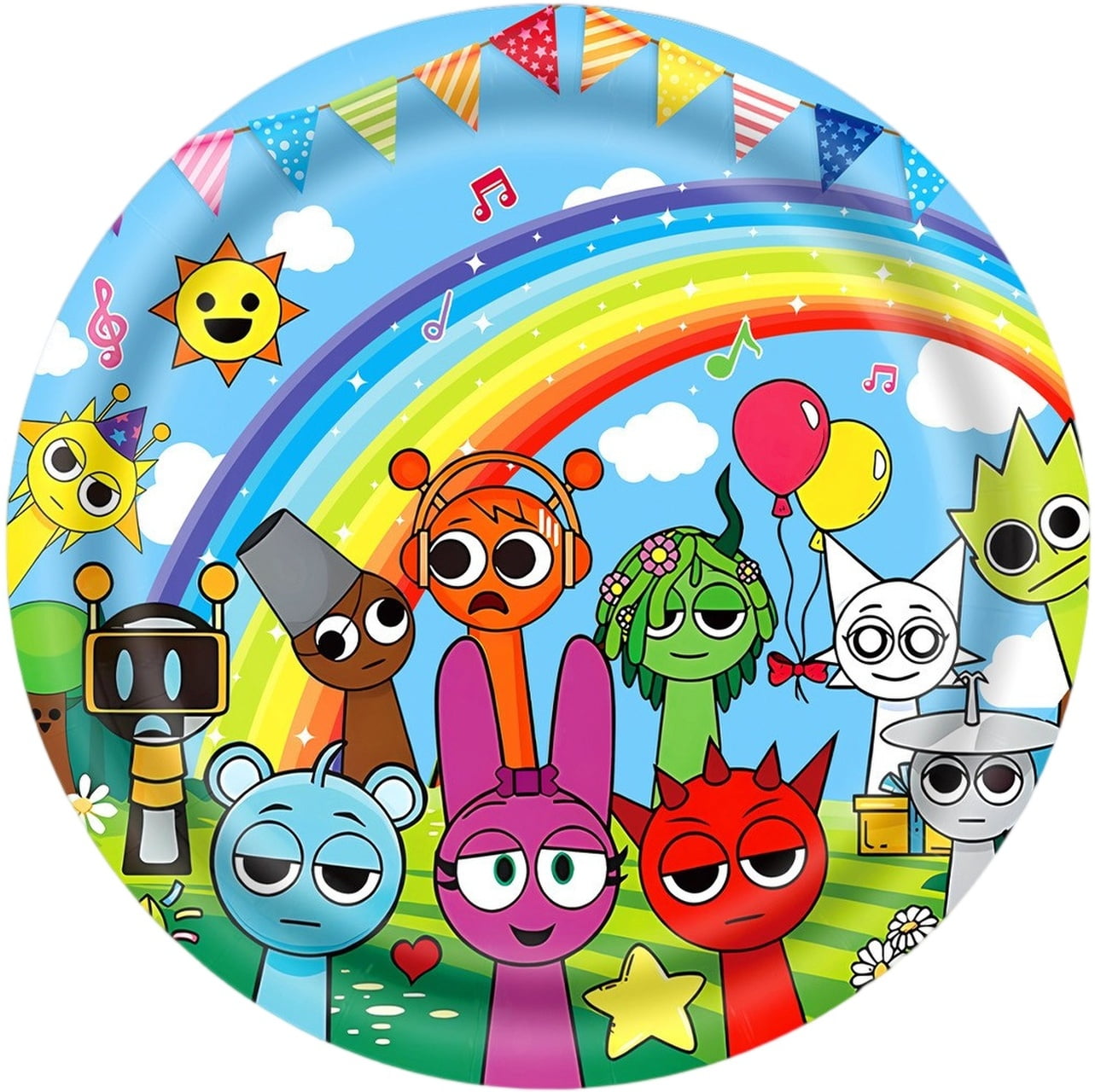 Sprunki Birthday Decorations Set- 102Pcs Sprunki Party Supplies Kids ...