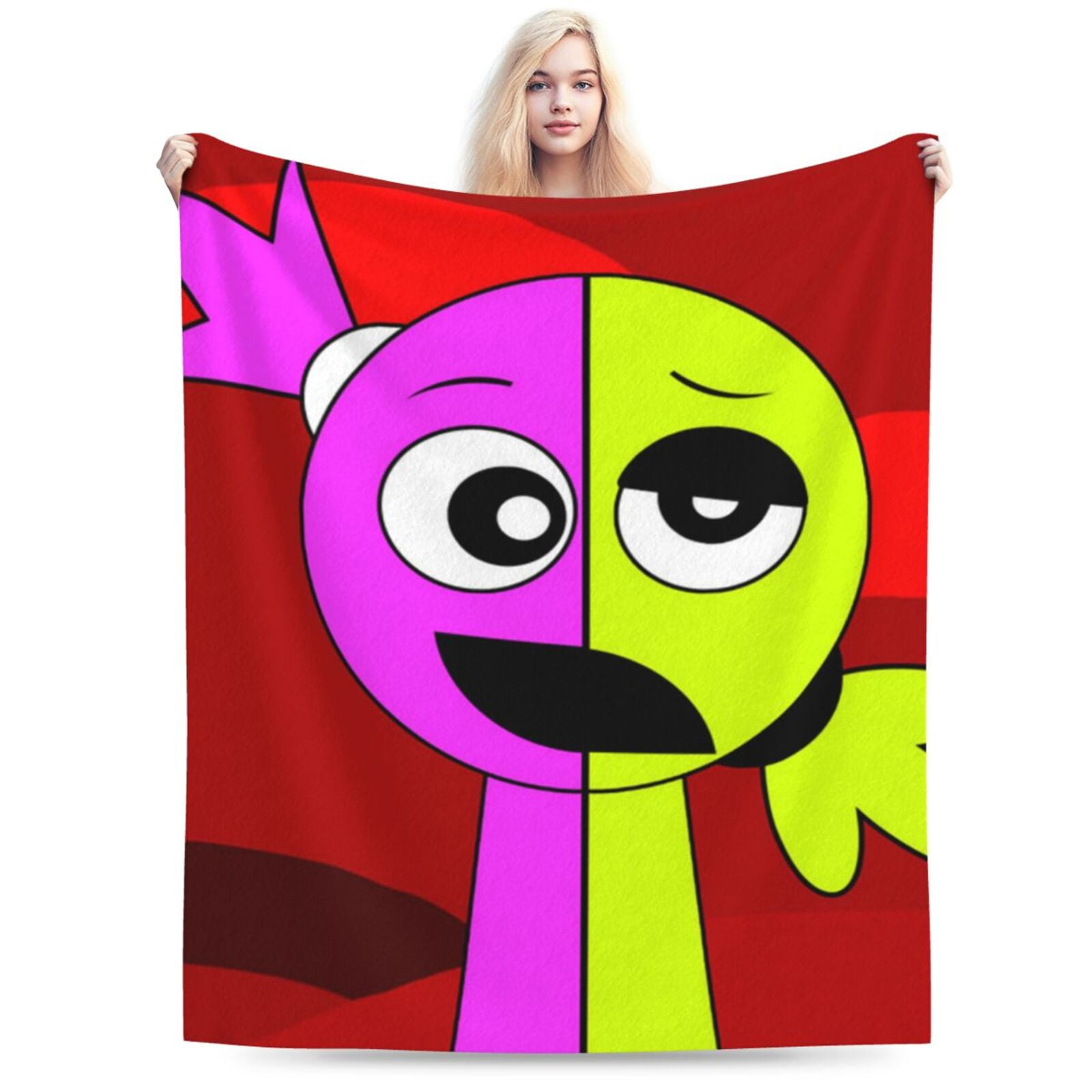 Sprunki Blanket Fuzzy Plush Bed Blanket Cozy Fluffy Air Condition Quilt ...