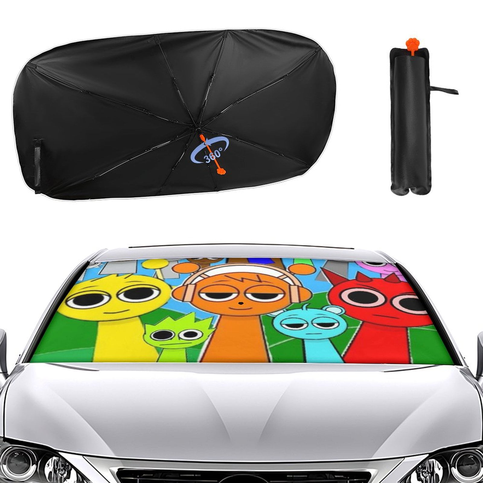 Sprunki Car Sunshade Umbrella Foldable Car Windshield Sun Shade ...