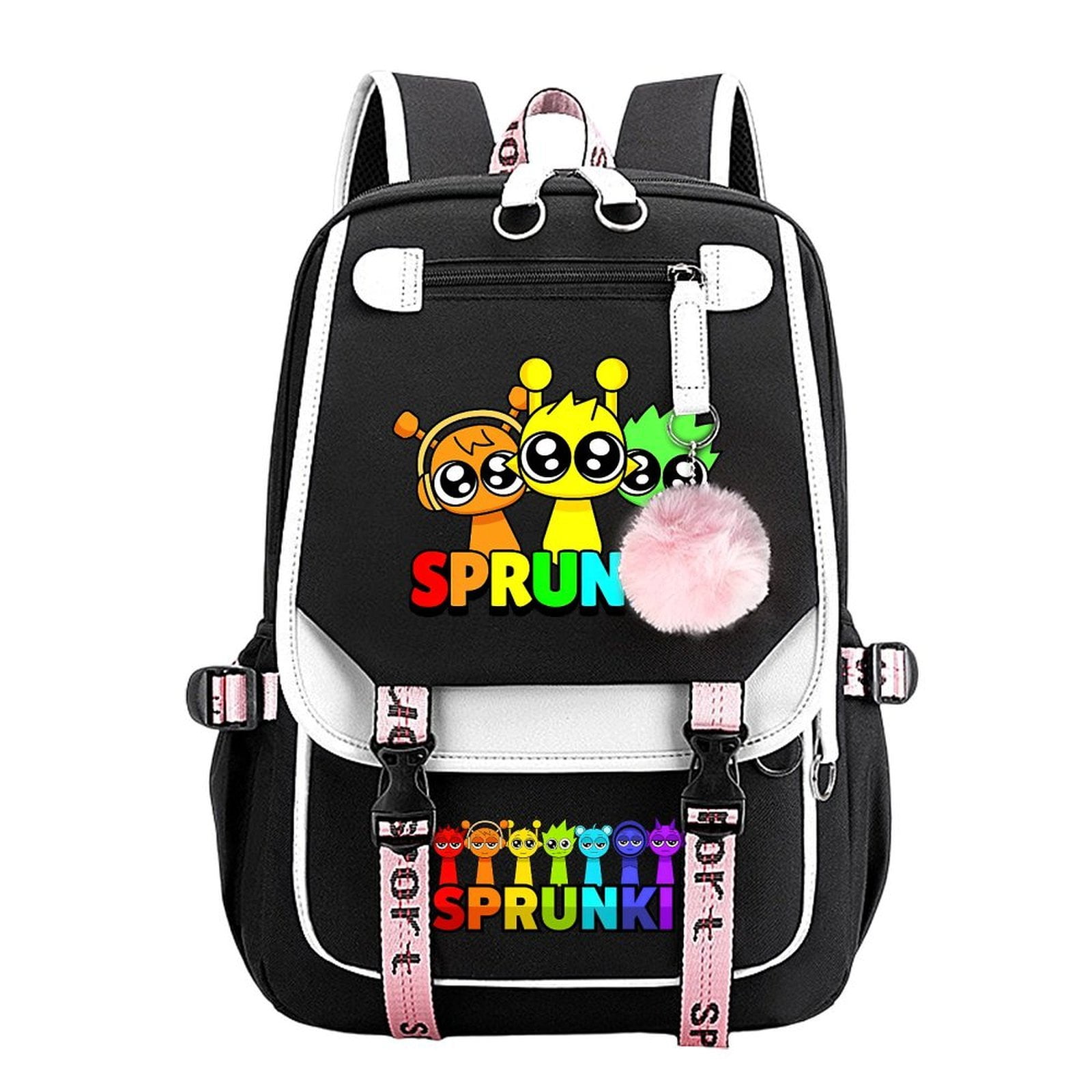 Sprunki Cartoon Backpack Casual Laptop Shoulders Backpack Fashion ...