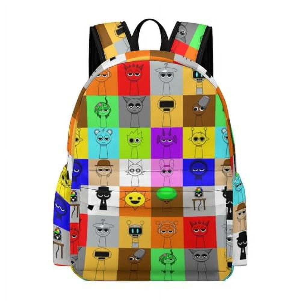 Sprunki Backpack Cartoon Large Capacity Laptop Backpack Travel ...