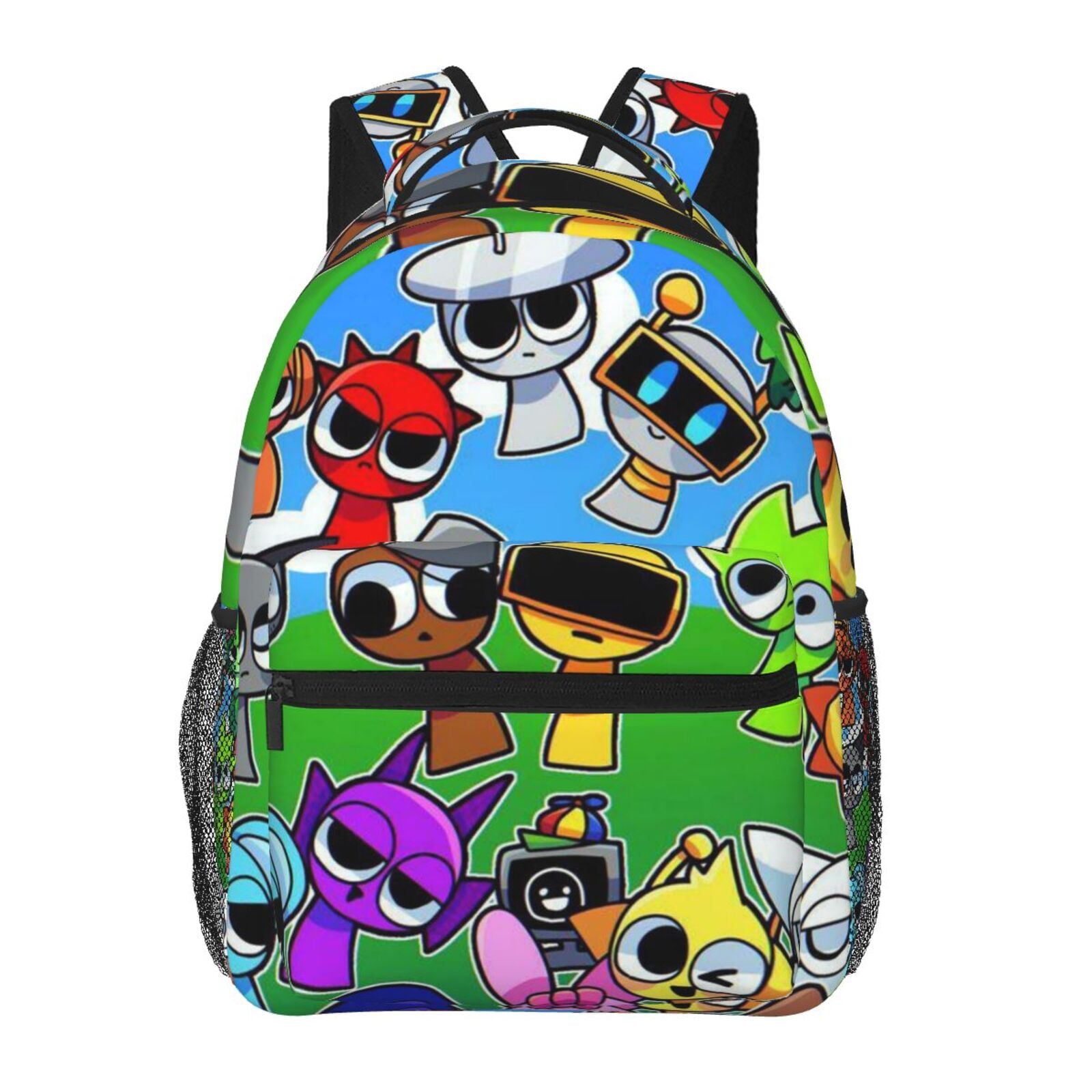 Sprunki Characters Adjustable Laptop Backpack School Student Book Bag ...