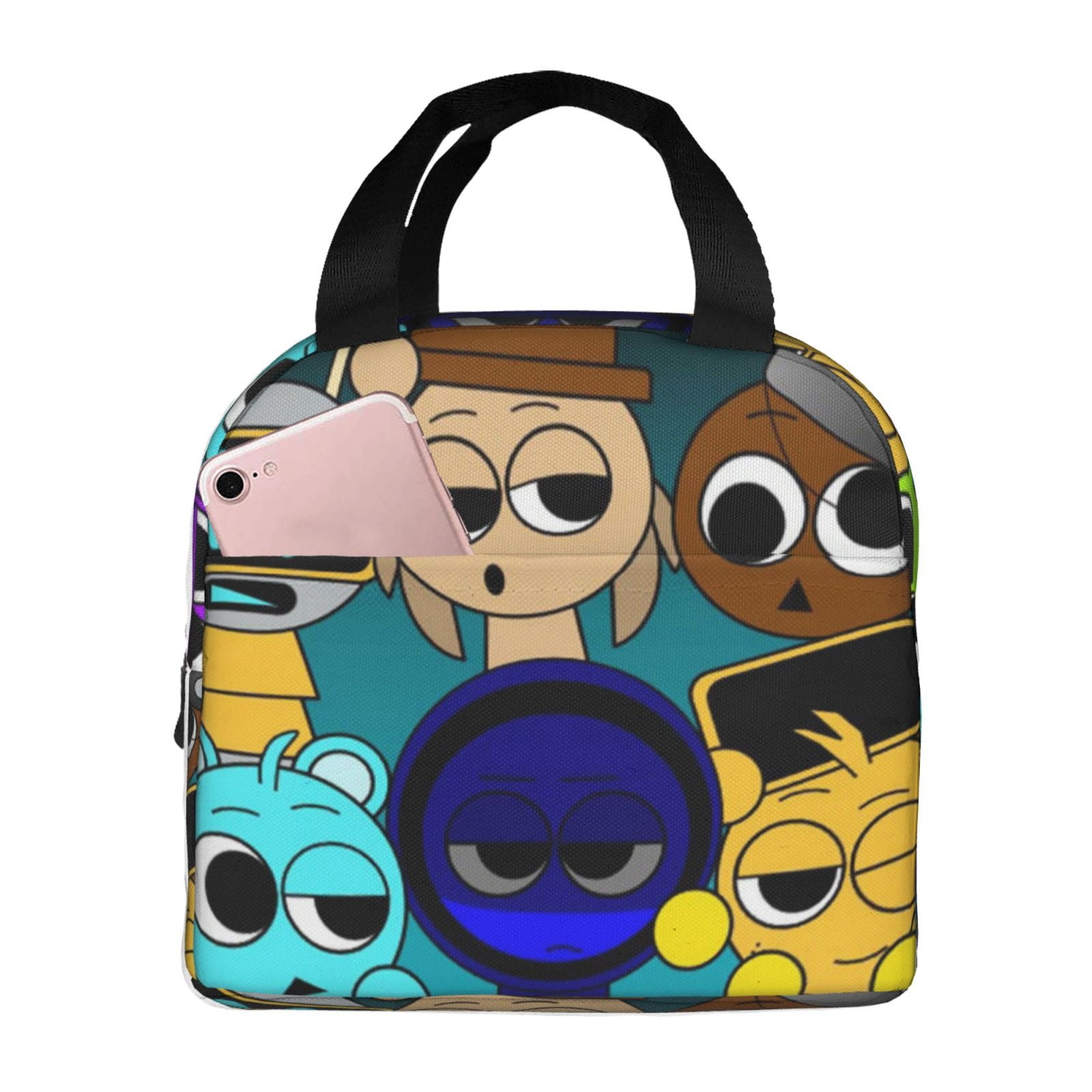 Sprunki Characters Portable Lunch Bag Reusable Lunch Box Insulated ...