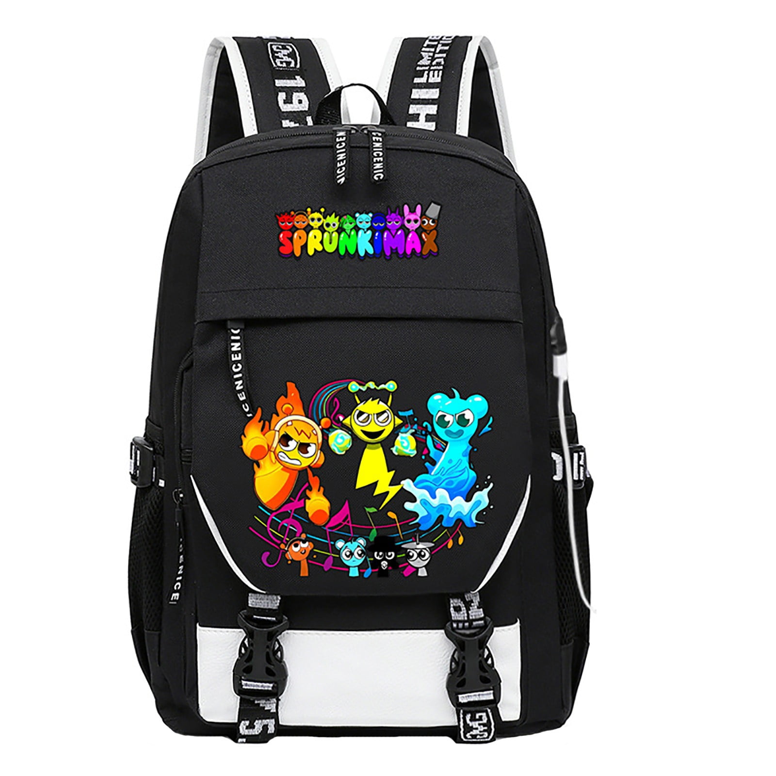 Sprunki Characters Printed Backpack,Sprunki Backpack 3D Printed Laptop ...