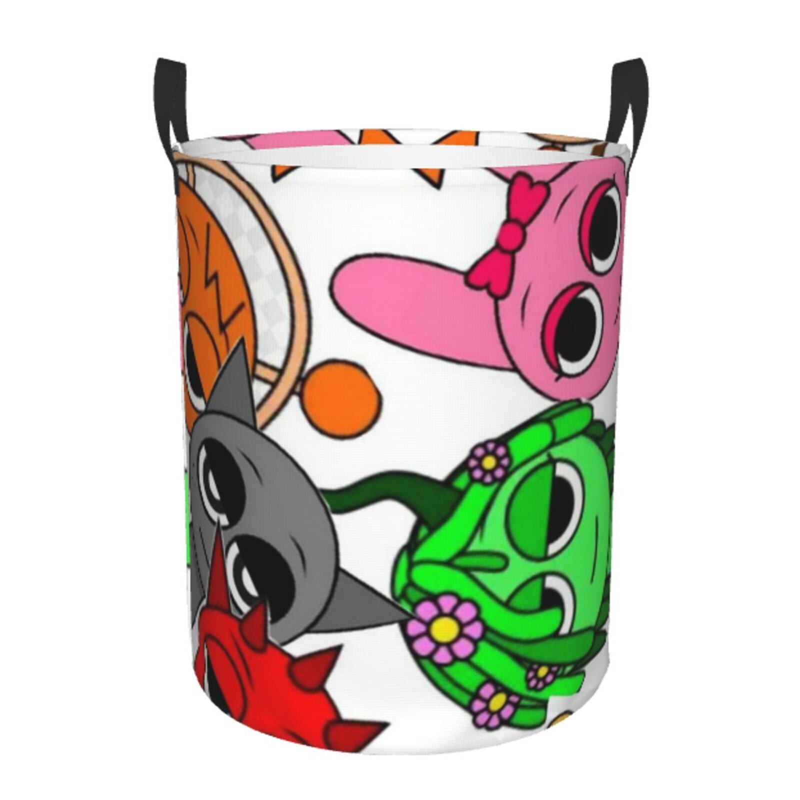 Sprunki Circular Hamper With Handle Storage Basket Circular Storage Bin ...