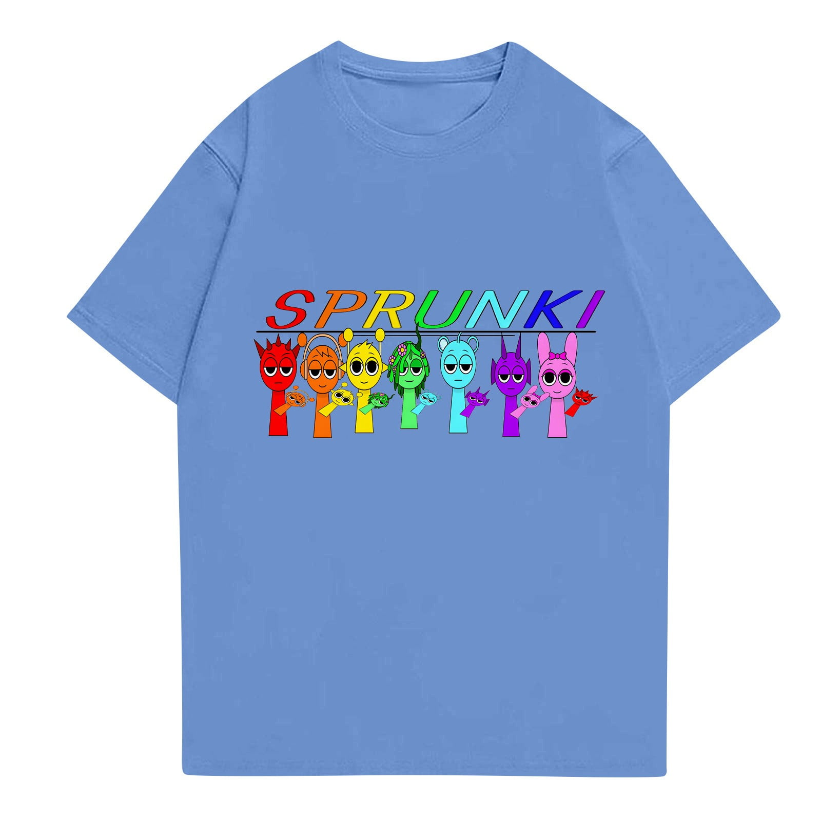 Sprunki Clothes Sprunki T-Shirts Short Sleeve Sprunki Game Character ...