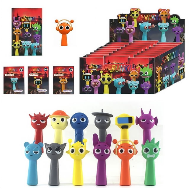 Sprunki Collectibles – 12Pcs Sprunkies Action Figures & Game Set for ...