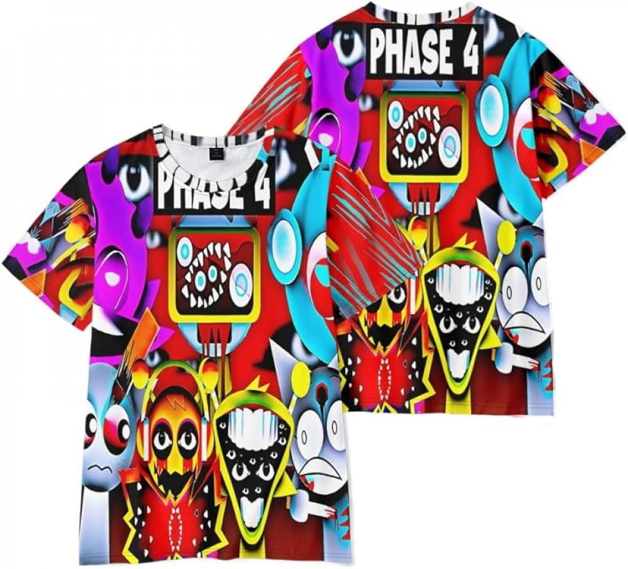 Sprunki Figure Shirt for Fans Gift Boys Sprunki T-Shirt Kids Sprunki 3D ...