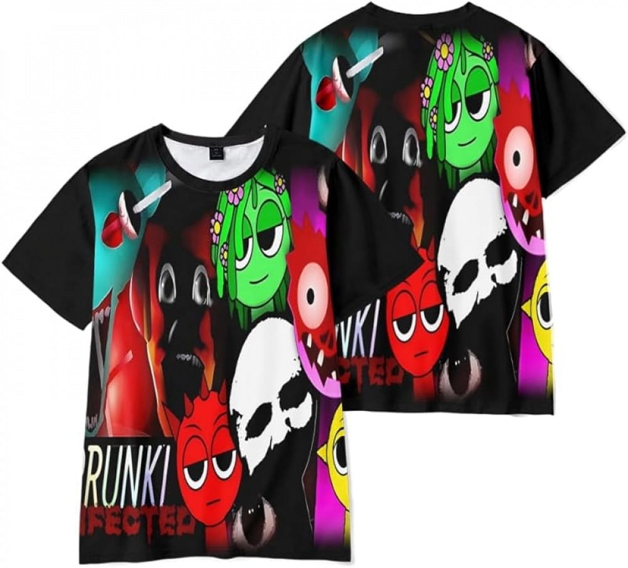 Sprunki Figure Shirt for Fans Gift Boys Sprunki T-Shirt Kids Sprunki 3D ...