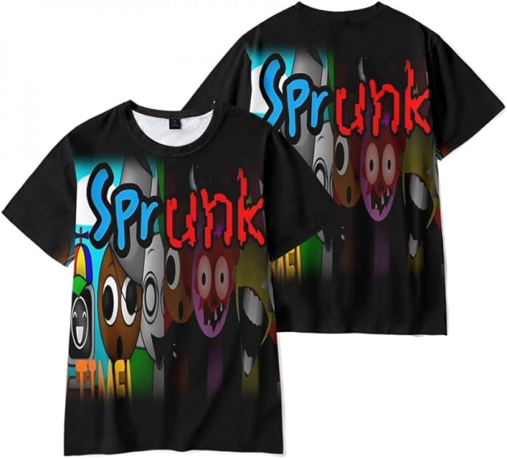 Sprunki Figure Shirt for Fans Gift Boys Sprunki T-Shirt Kids Sprunki 3D ...