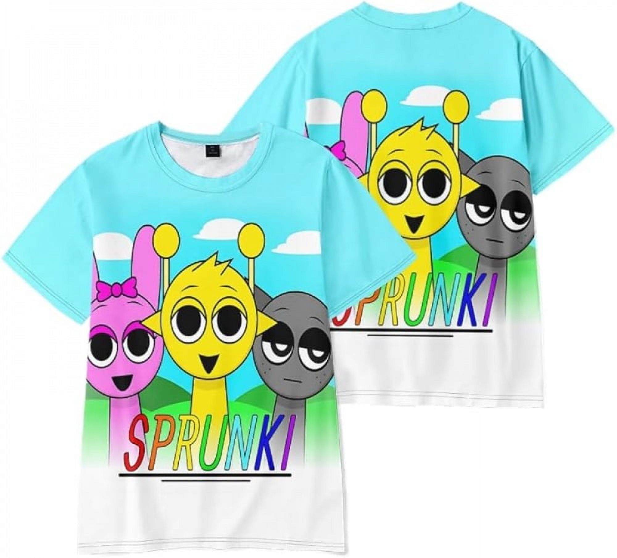 Sprunki Figure Shirt for Fans Gift Boys Sprunki T-Shirt Kids Sprunki 3D ...