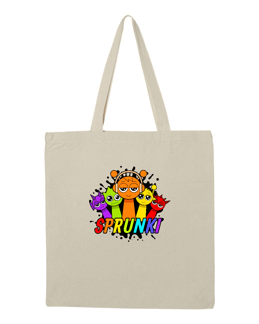 Sprunki Fun and Vibrant Fashion Graphic Print Logo Artistic Style Tote ...